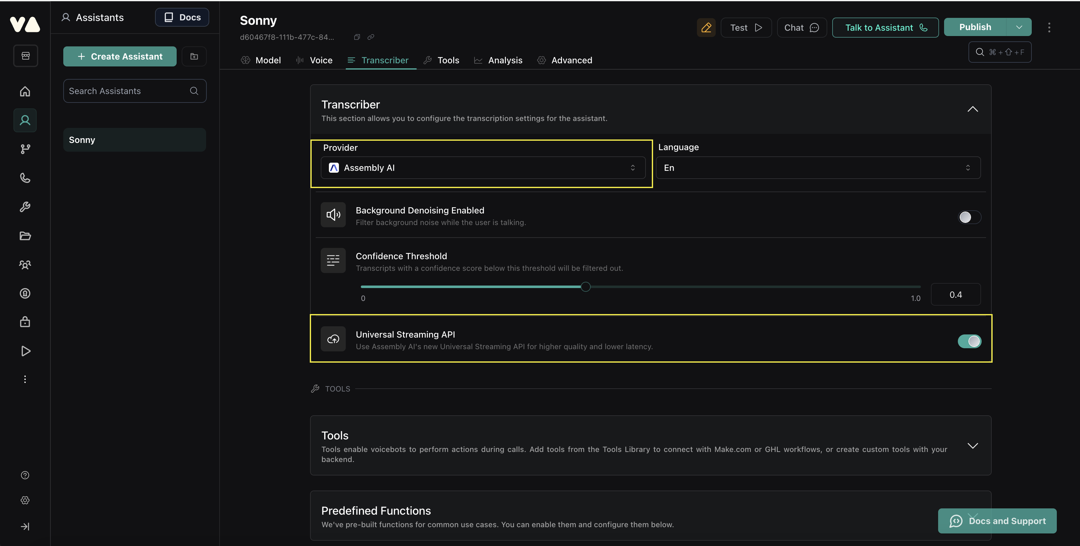 Vapi | AssemblyAI | Documentation