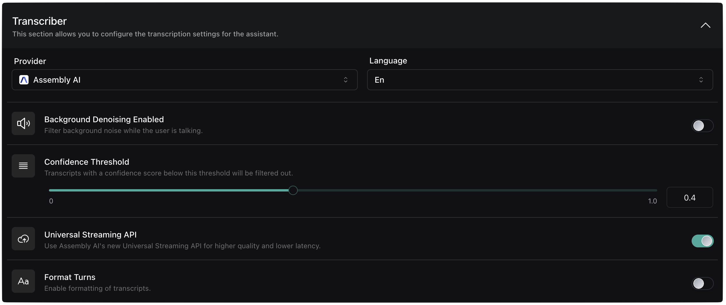 Vapi | AssemblyAI | Documentation