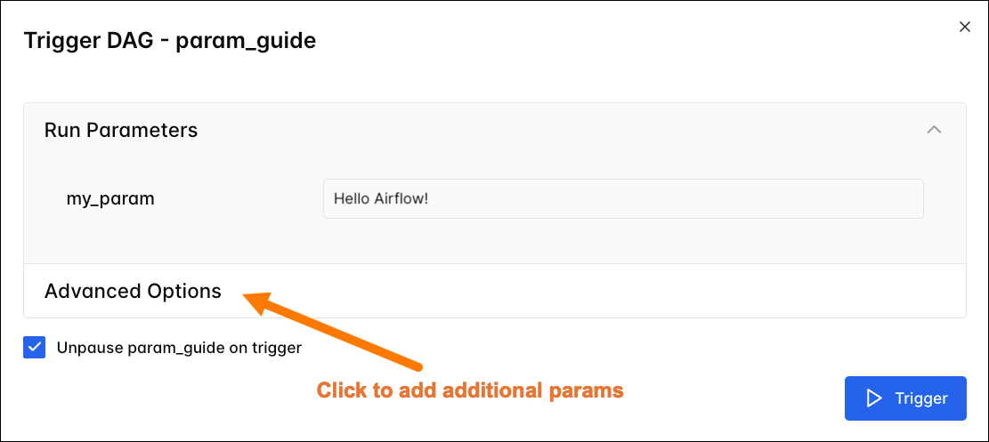 Create and use params in Airflow | Astronomer Docs