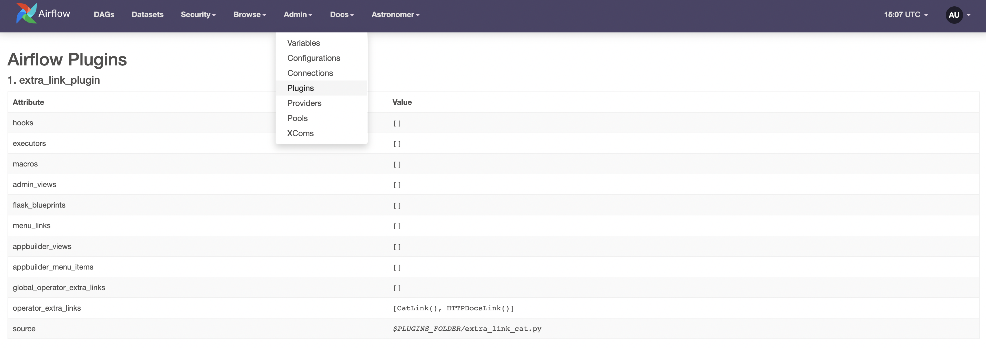 Customize Operator Extra Links | Astronomer Docs