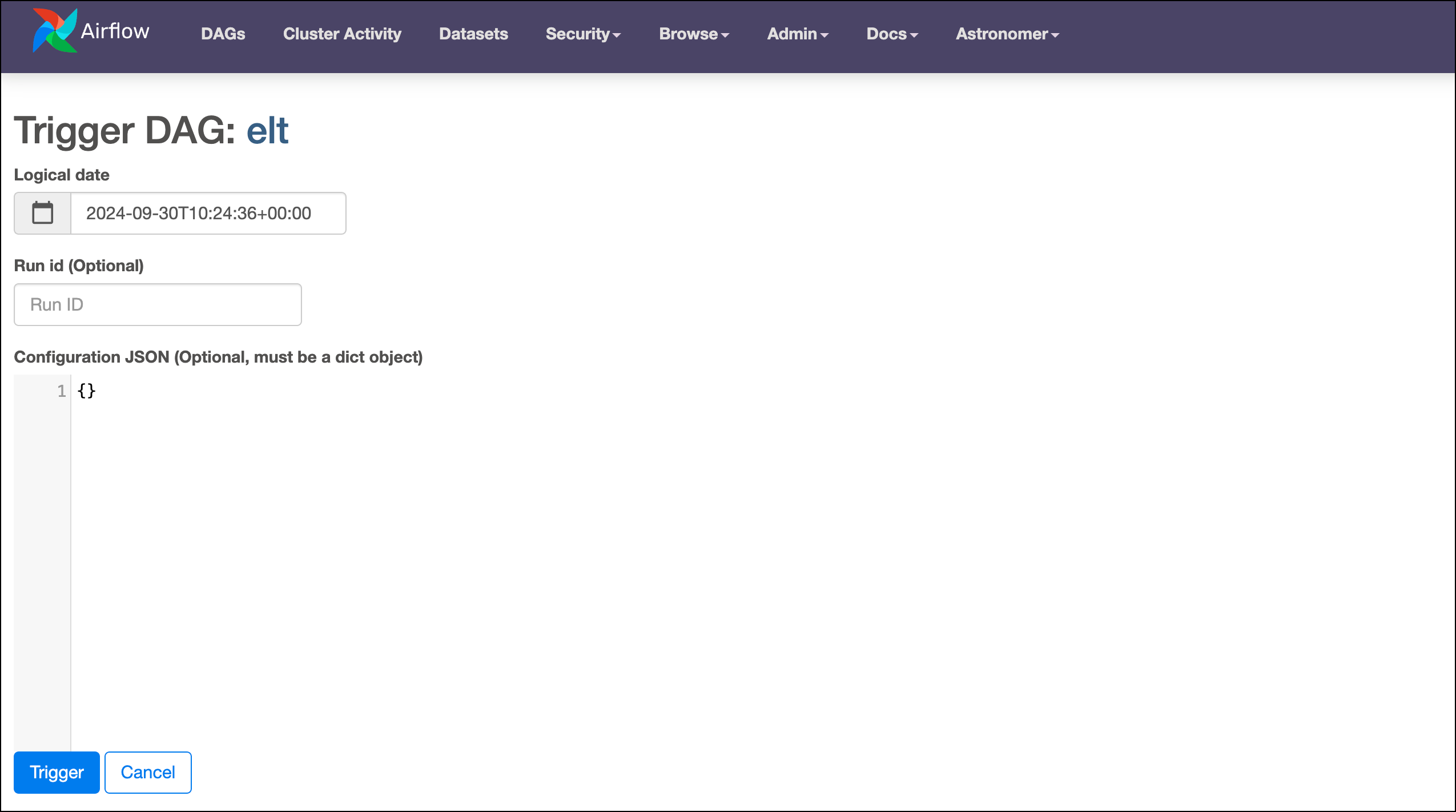 Create and use params in Airflow | Astronomer Docs
