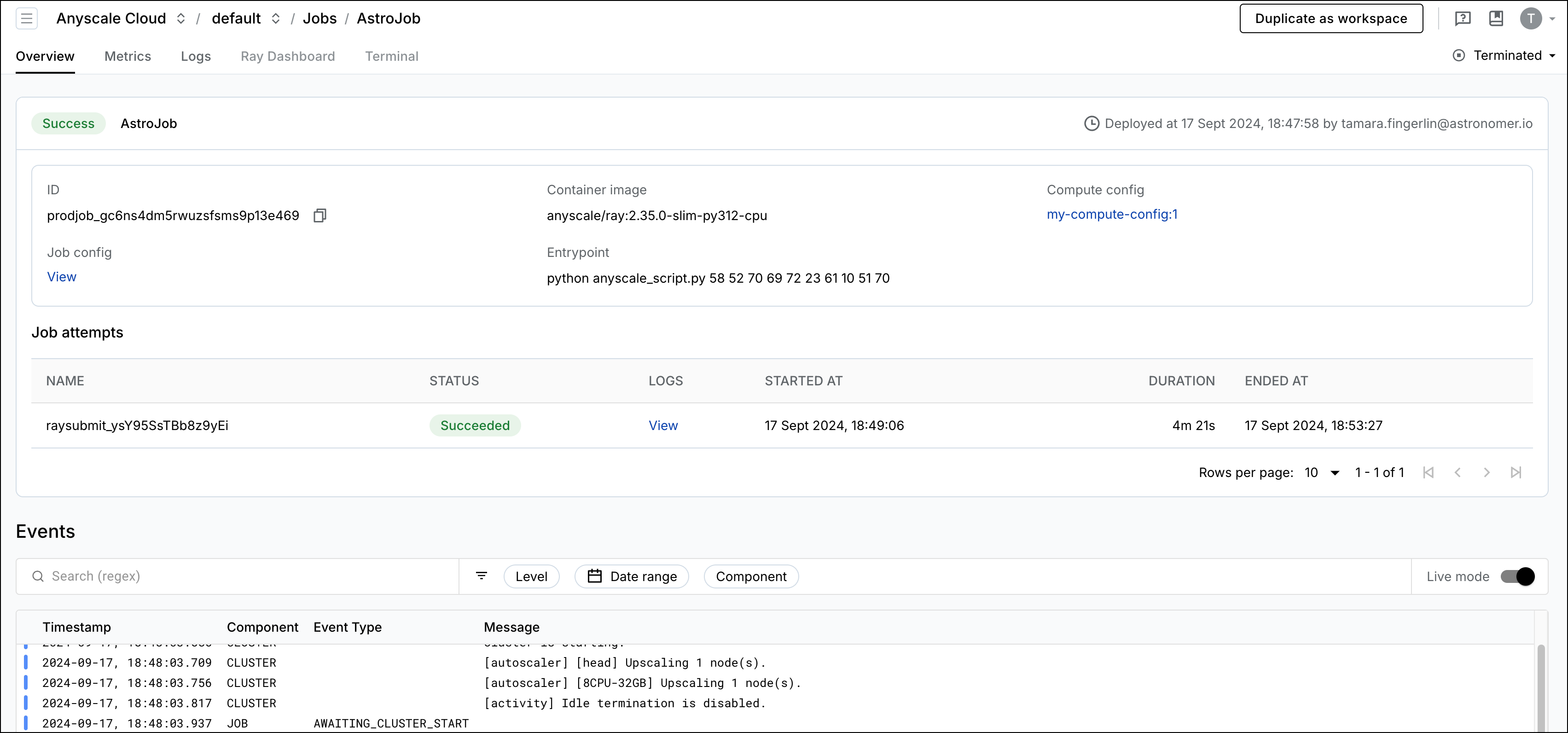 Orchestrate Ray jobs on Anyscale with Apache Airflow® | Astronomer Docs