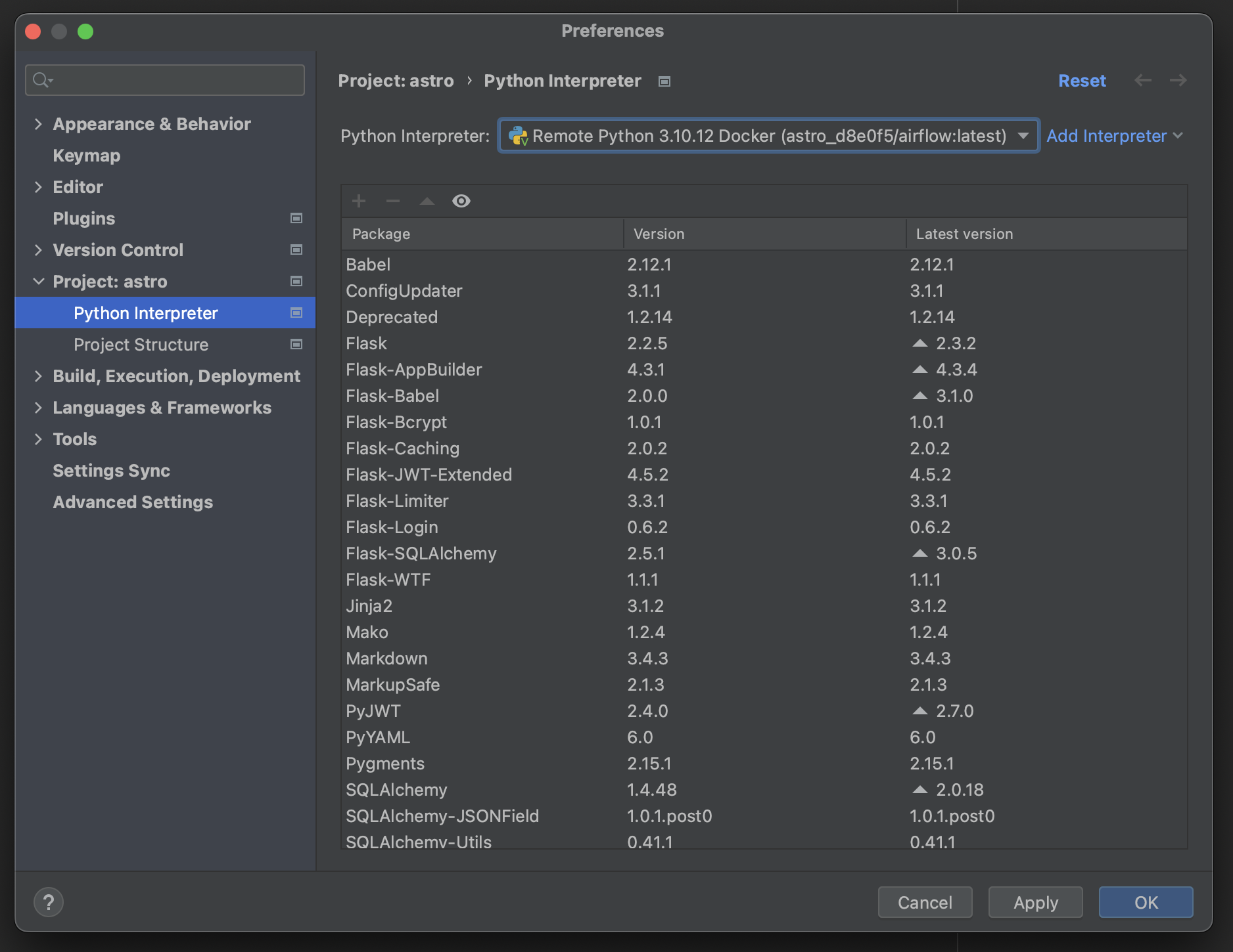 Develop Airflow DAGs locally with PyCharm | Astronomer Docs