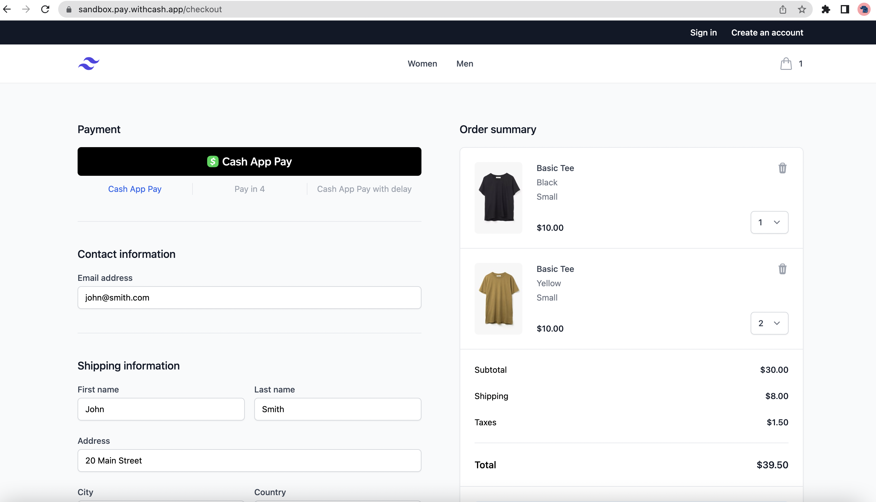 Sandbox App | Welcome to cash-app Documentation