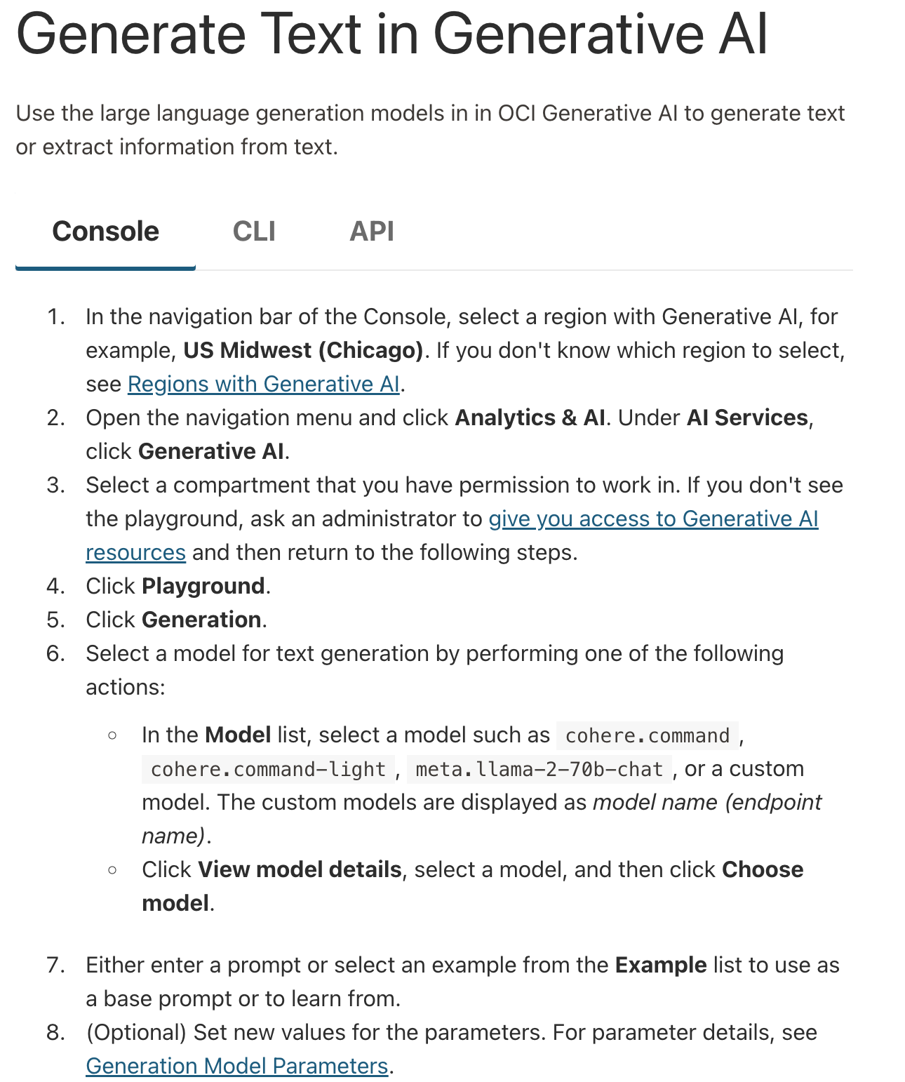 Cohere On Oracle Cloud Infrastructure Oci Cohere