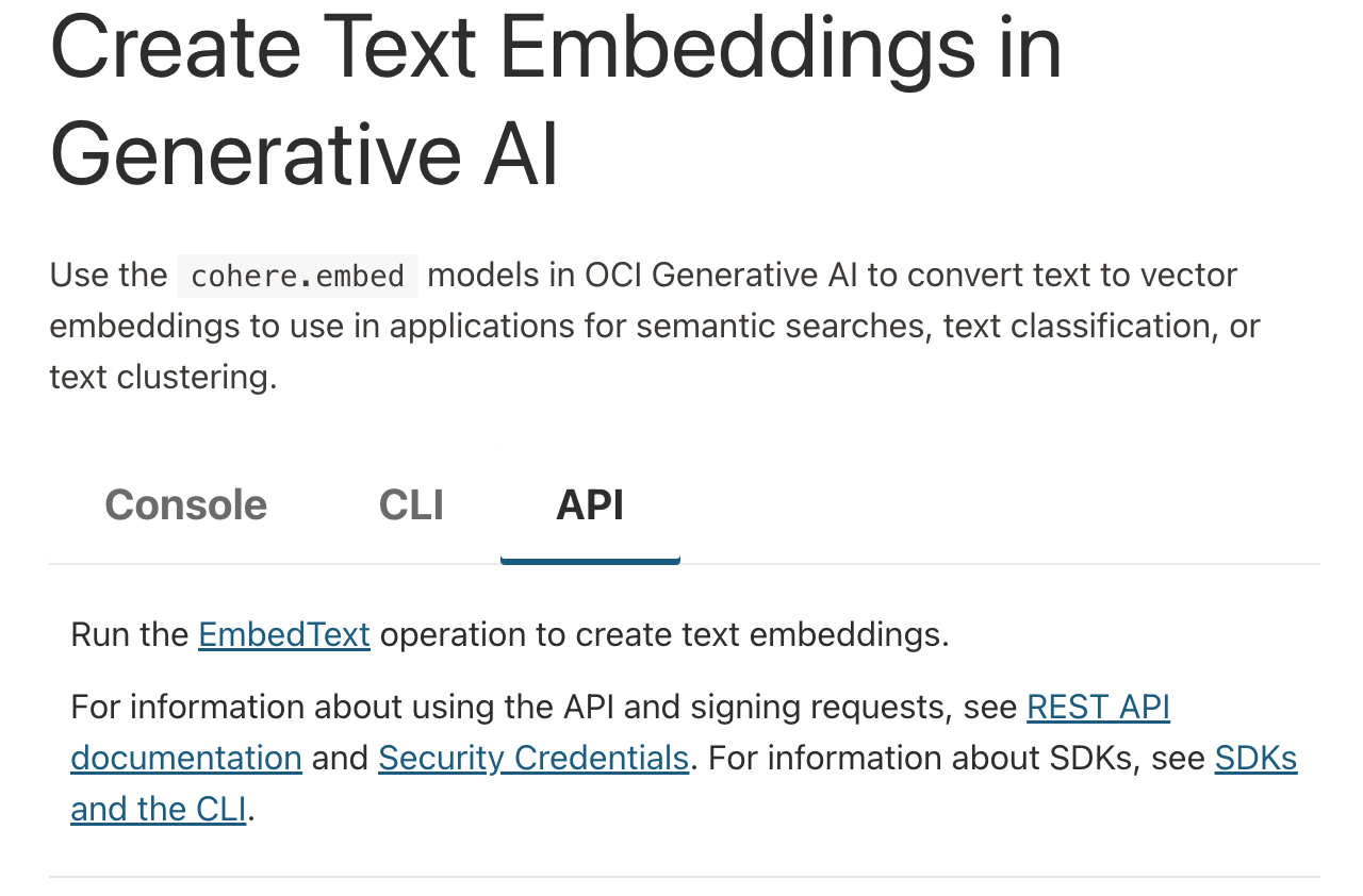 Cohere On Oracle Cloud Infrastructure Oci Cohere