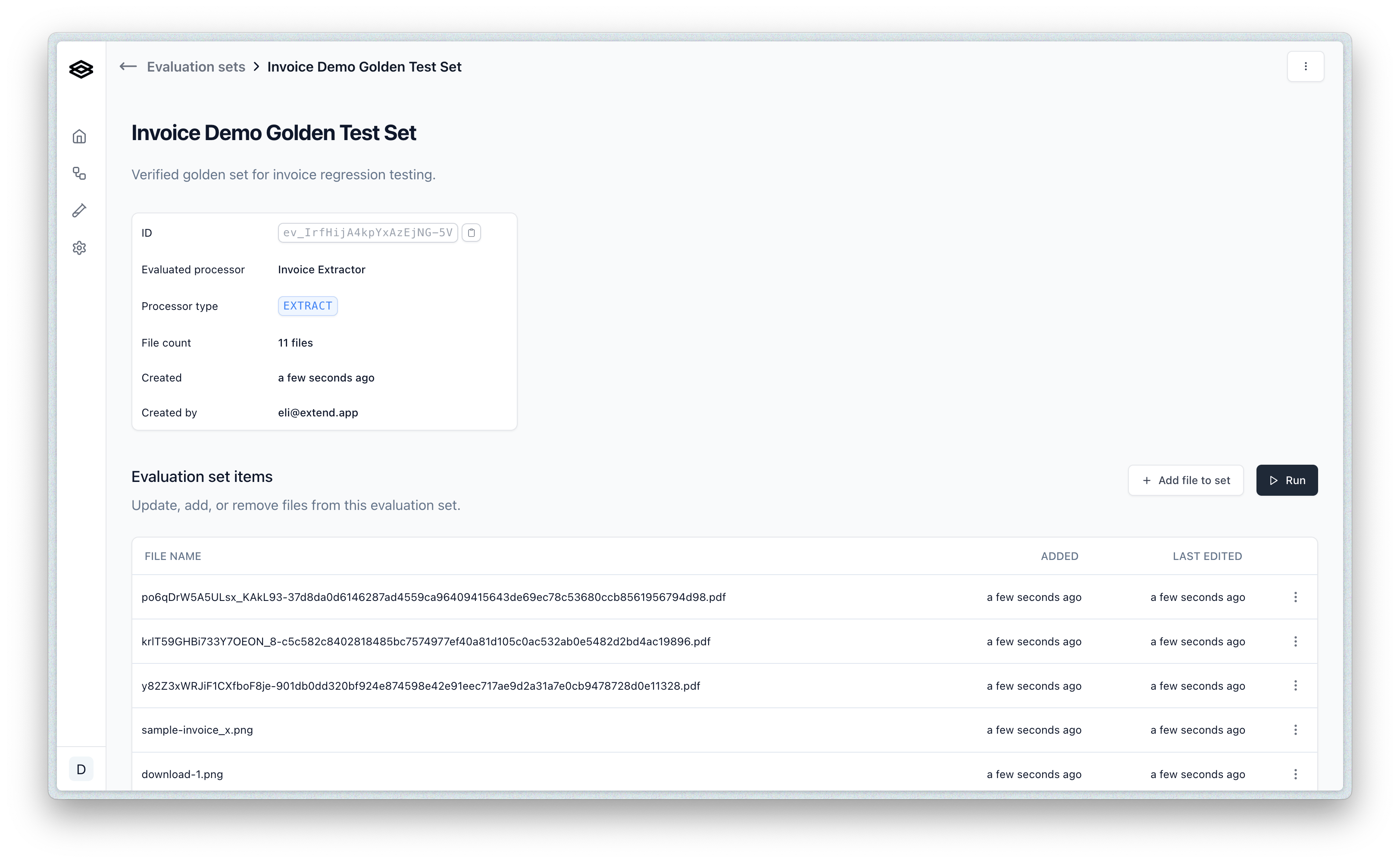 Creating evaluation sets | extend
