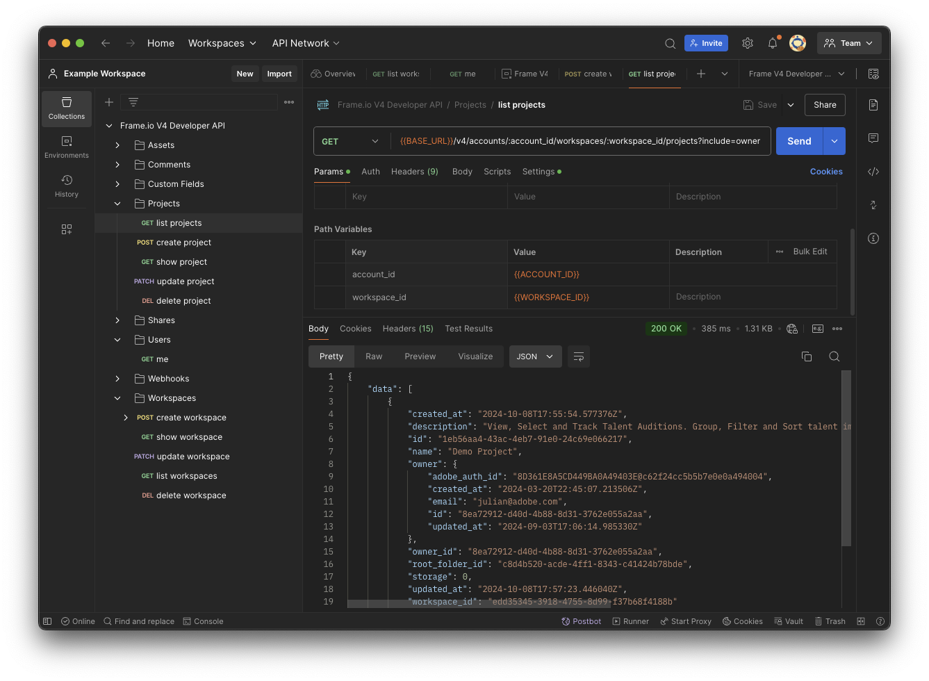 Getting Started | Frame.io API Documentation
