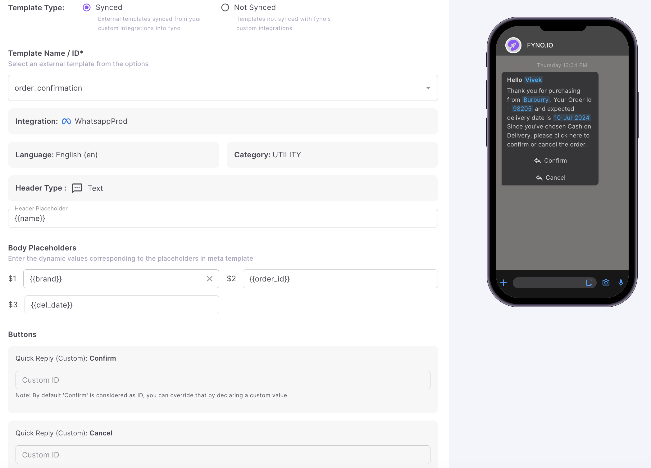 Creating A Workflow With Incoming Message — Fyno Documentation
