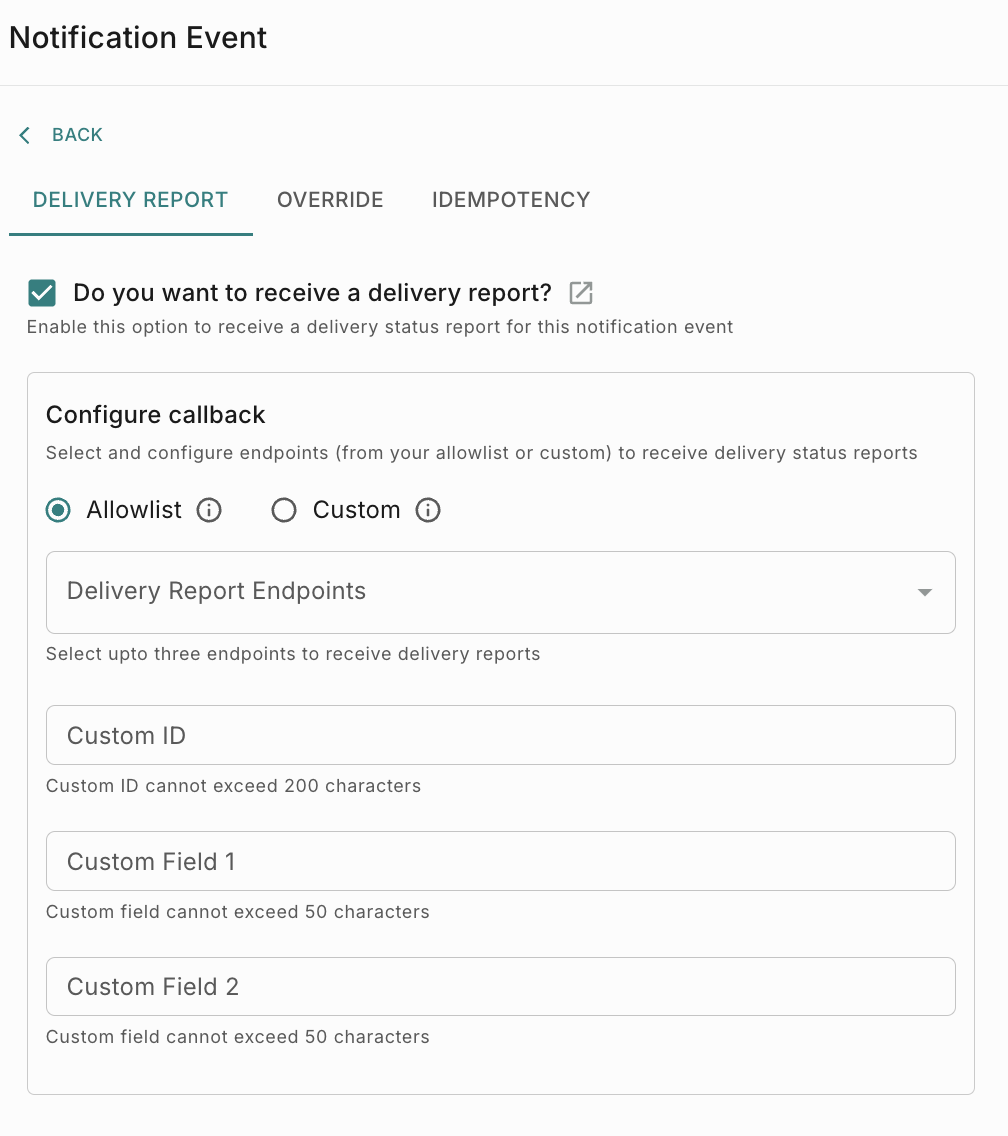 How to receive delivery reports | Fyno Documentation