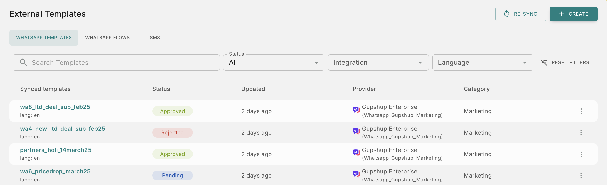 Create a WhatsApp Template with carousel | Fyno Documentation