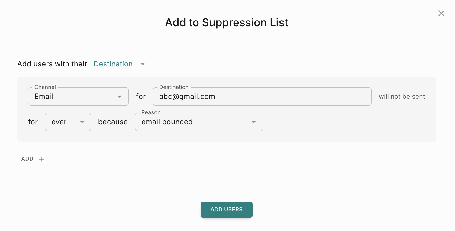 Suppression List | Fyno Documentation