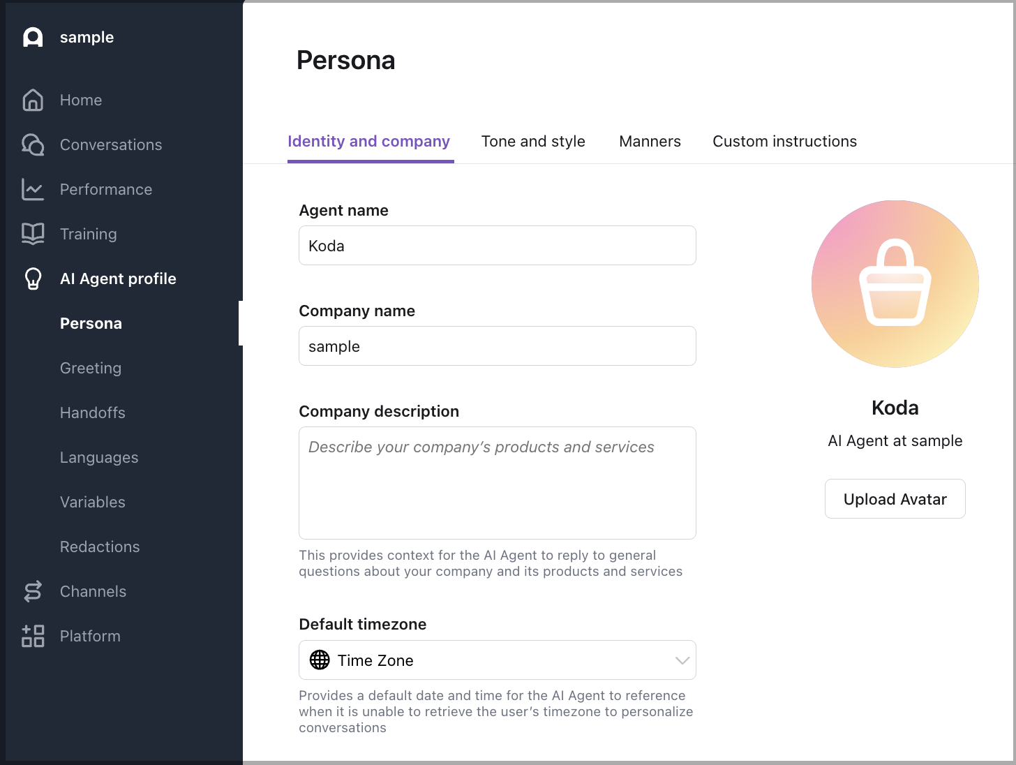 Persona | Ada | Documentation
