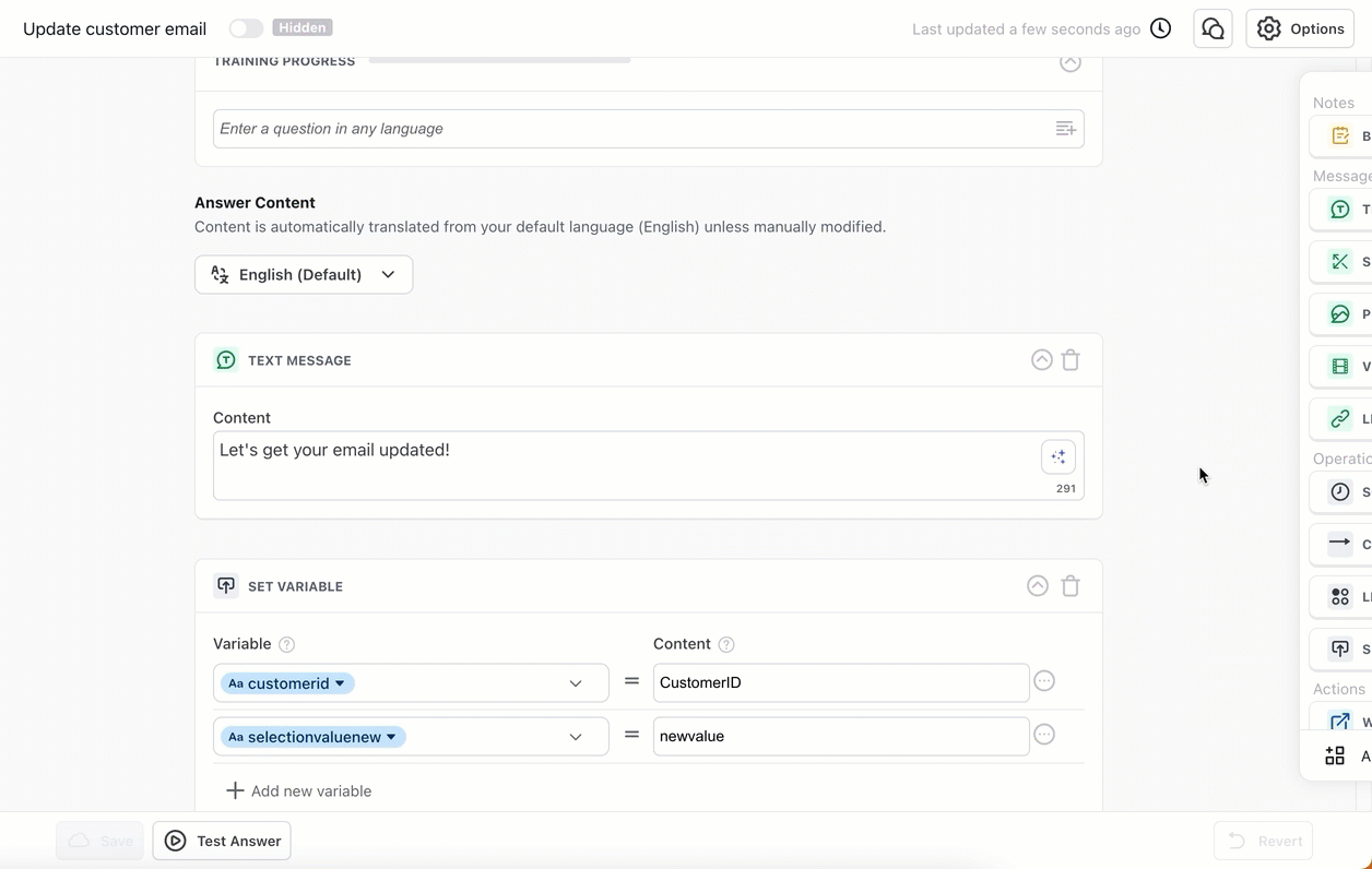 Build Answers using blocks | Ada | Documentation