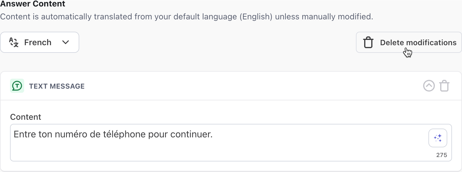 Support multiple languages in the same bot | Ada | Documentation