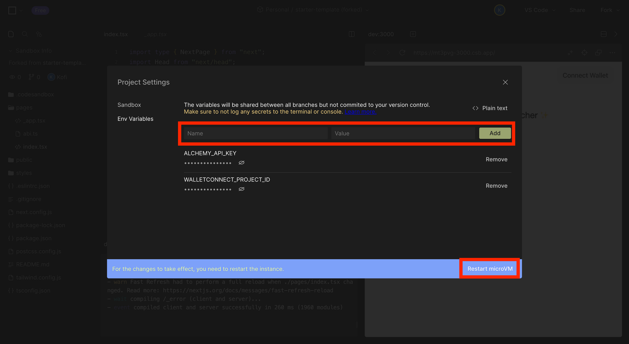 How to build a \Tip Jar\ DeFi app | Alchemy Docs