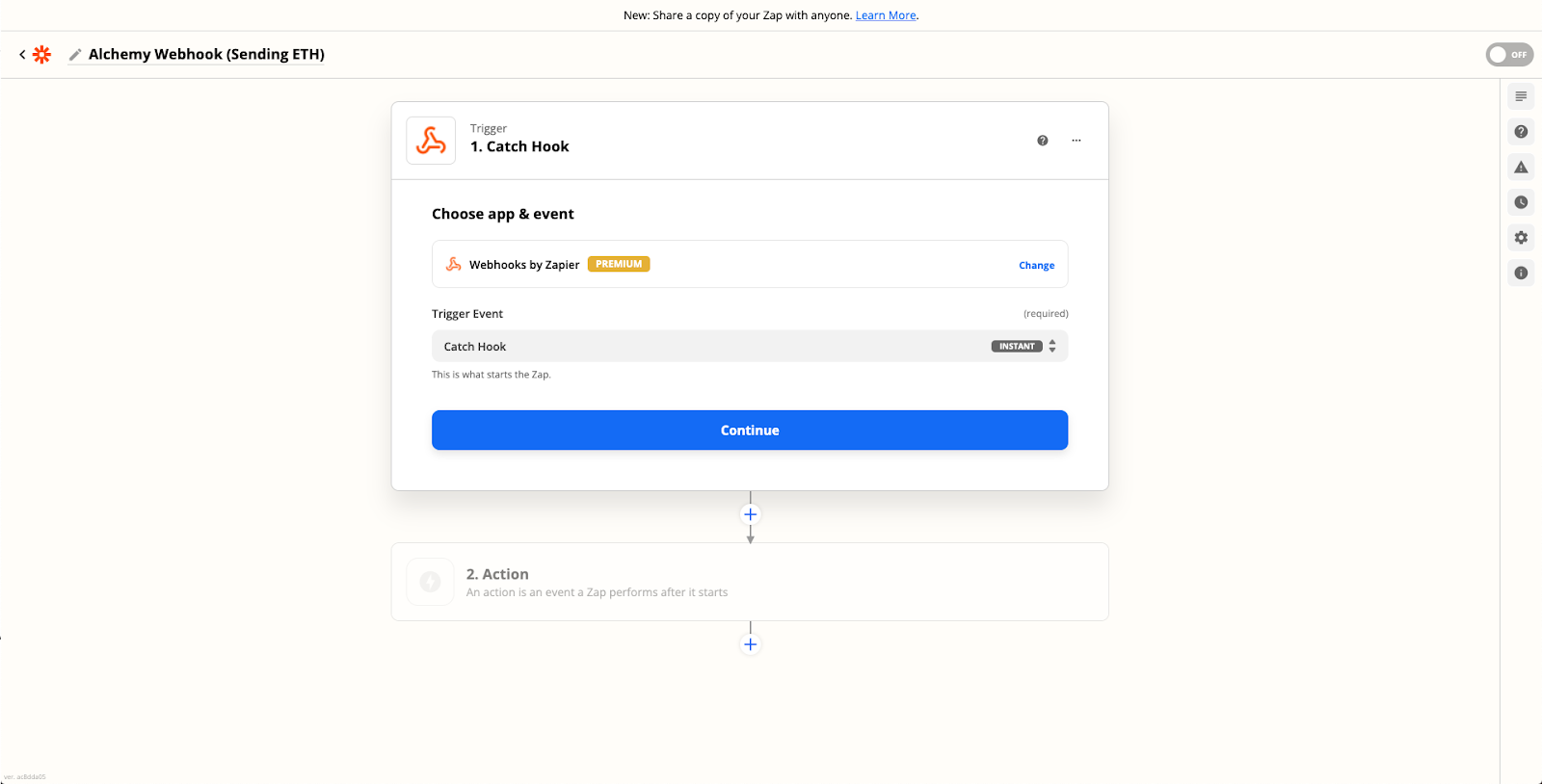 How to Integrate Alchemy Address Activity Webhooks with Zapier | Alchemy Docs