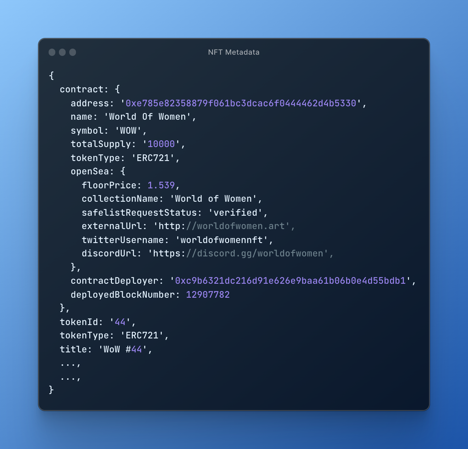How To Fetch Complete NFT Metadata | Alchemy Docs