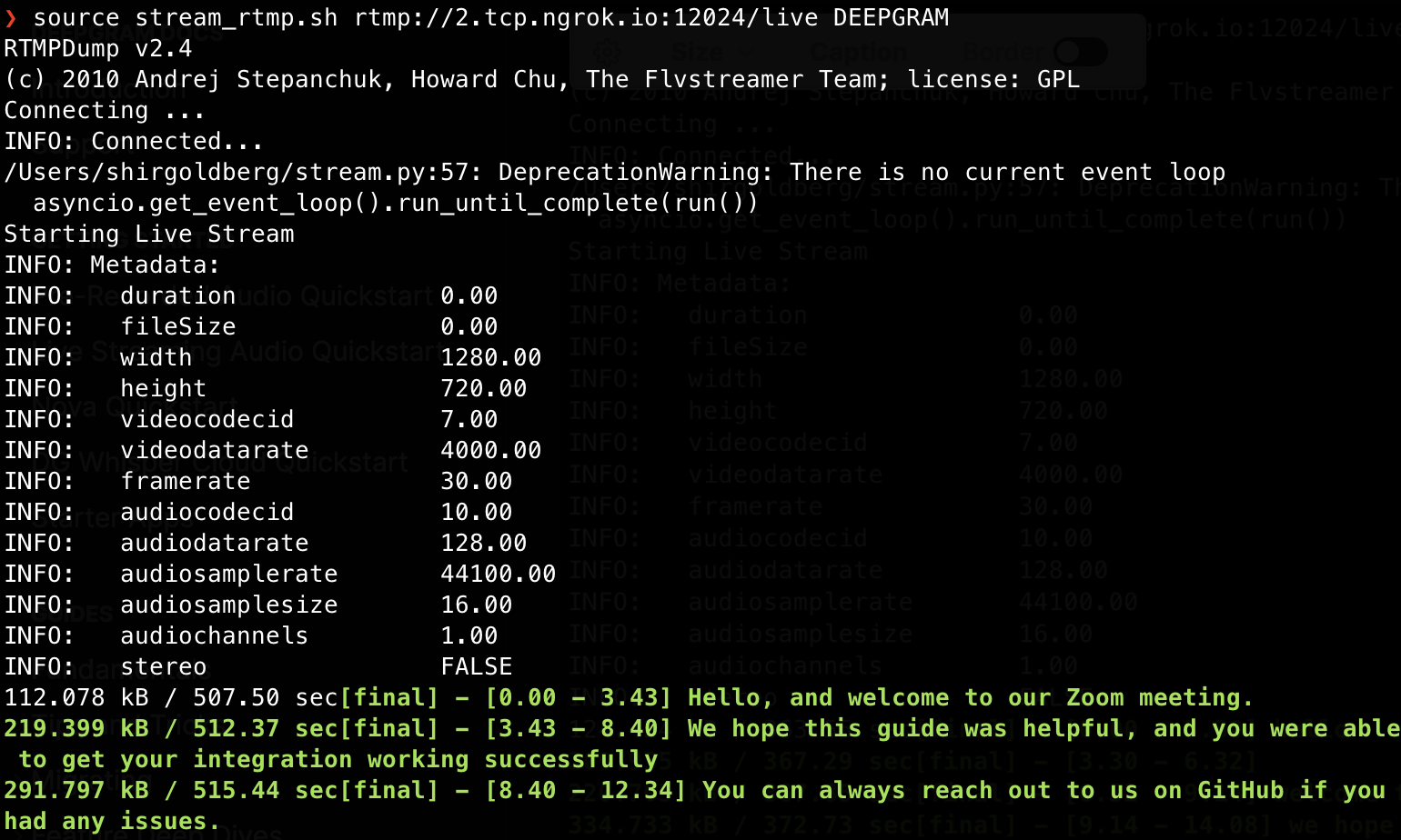 Zoom and Deepgram — Deepgram | Documentation