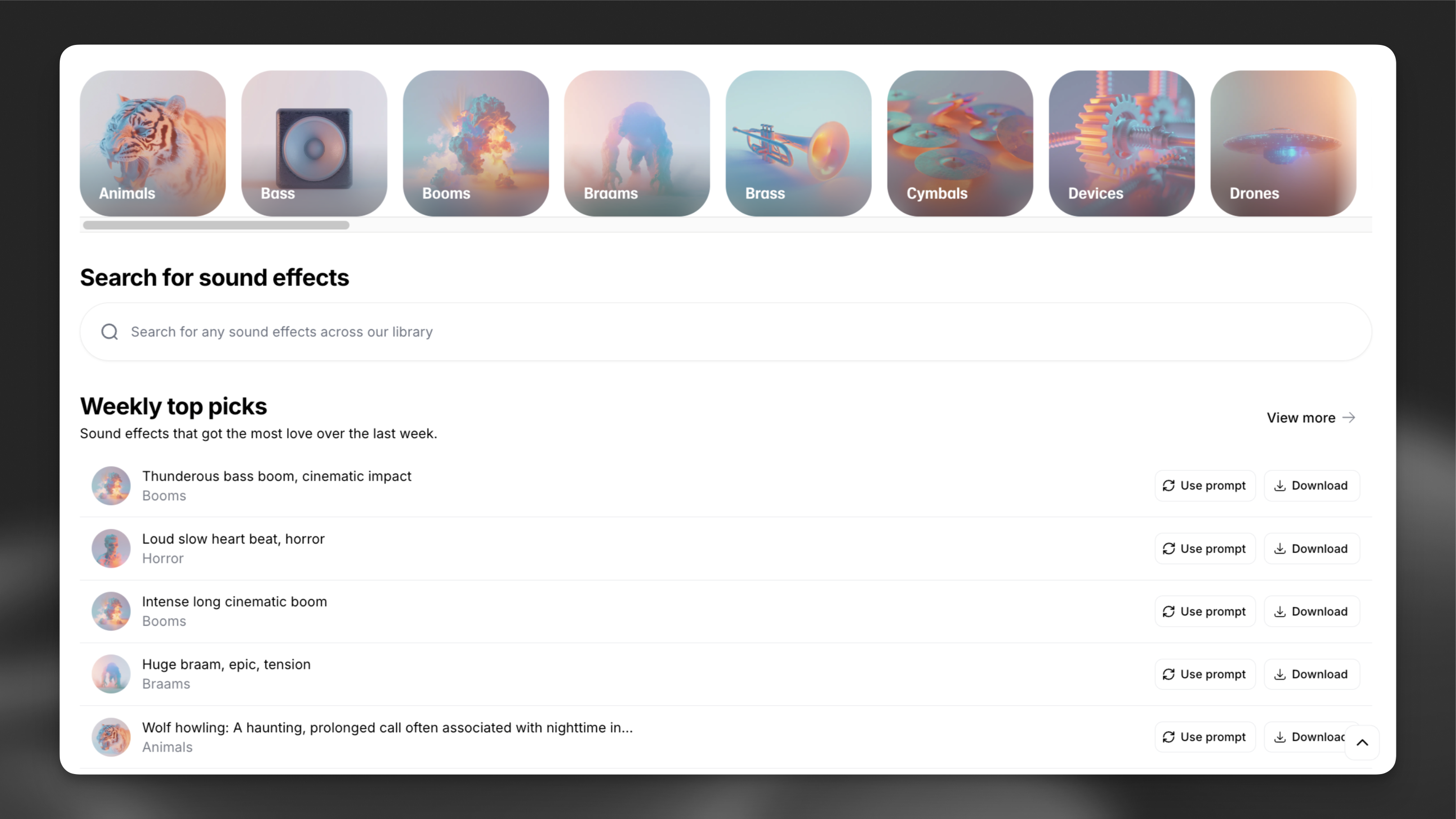 Sound effects (product guide) — ElevenLabs Documentation