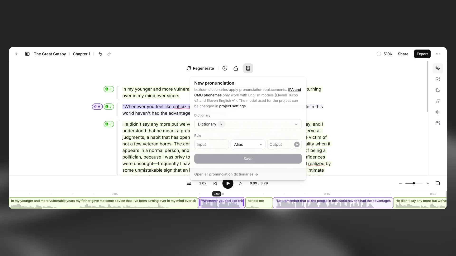 Studio overview | ElevenLabs Documentation
