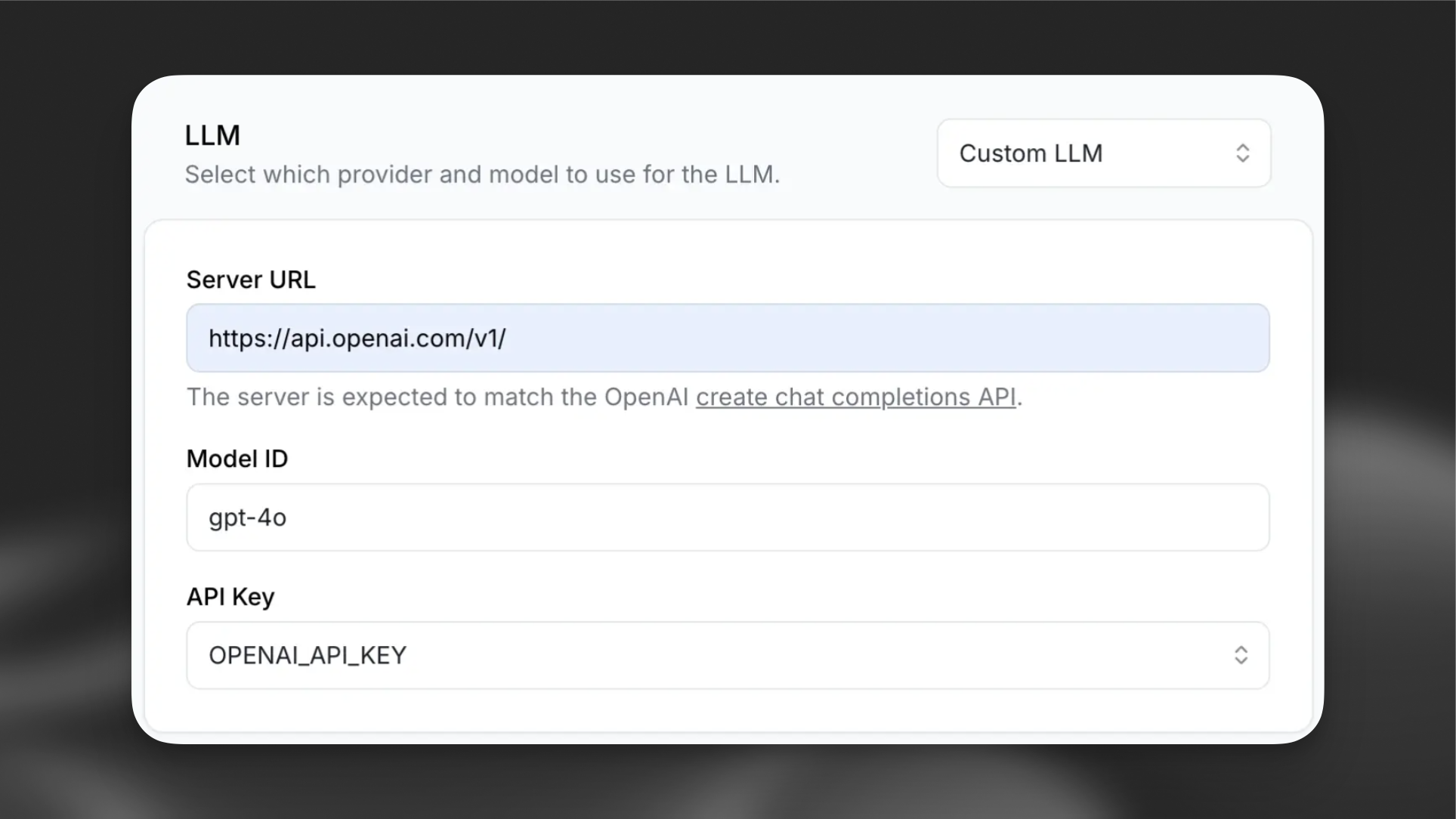 Integrate your own model | ElevenLabs Documentation