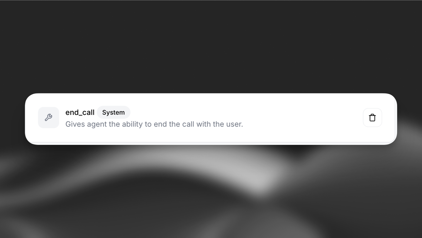 End call | ElevenLabs Documentation