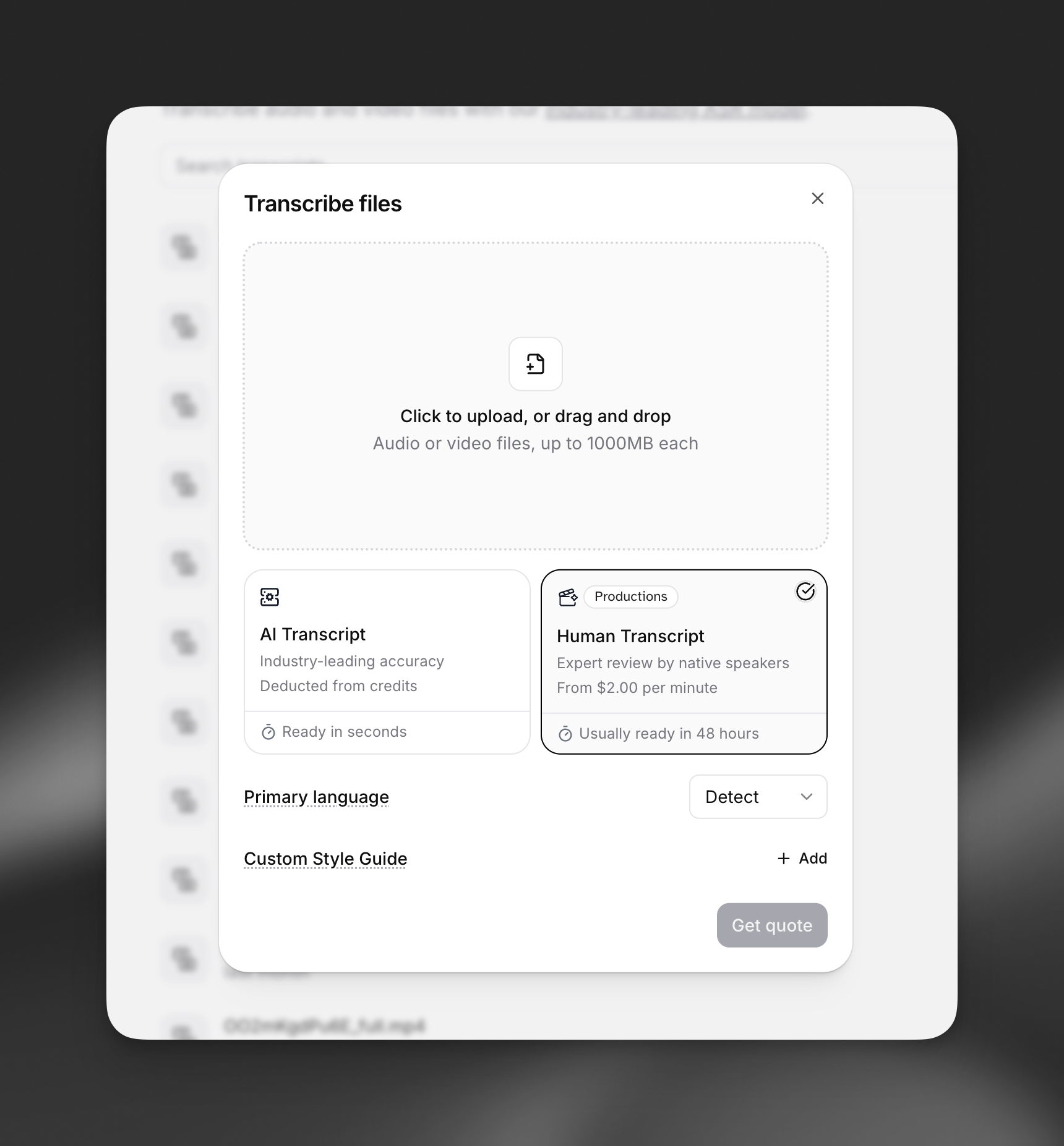 Productions | ElevenLabs Documentation