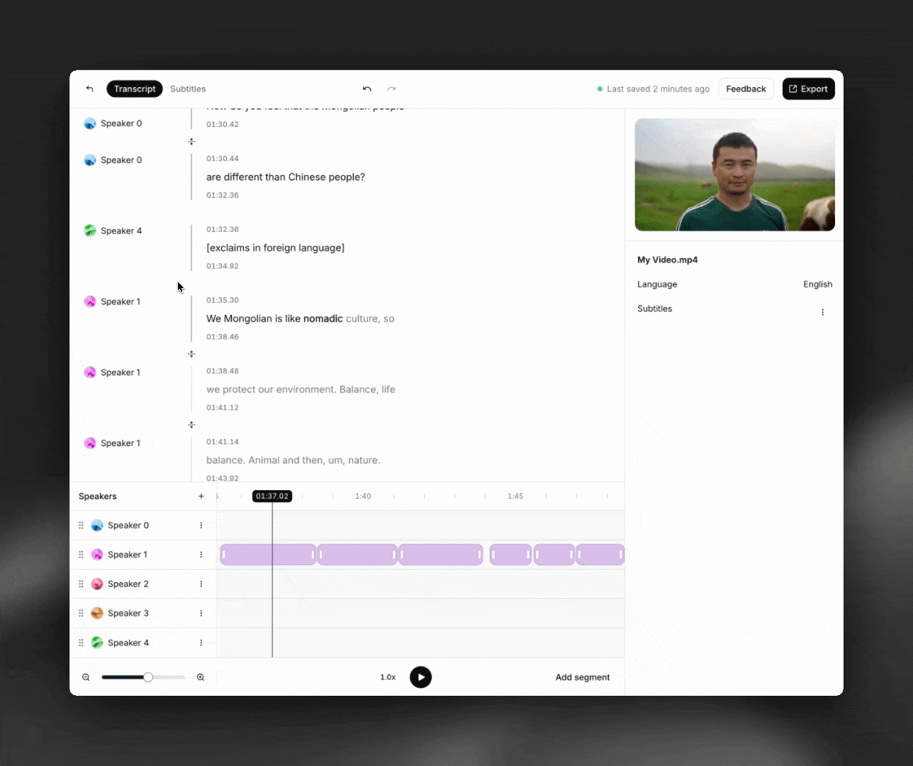 Transcripts (product guide) | ElevenLabs Documentation
