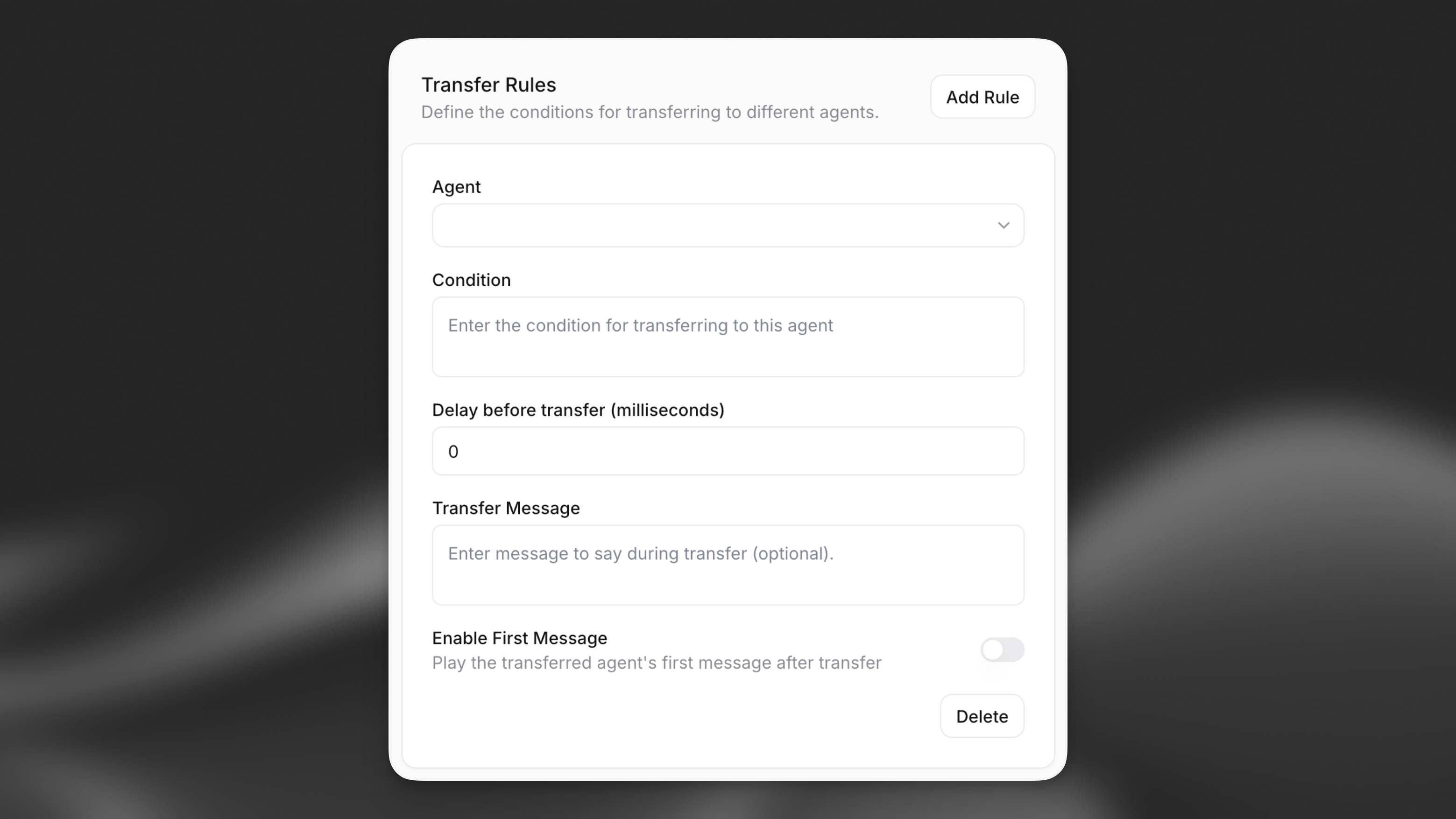 Agent transfer | ElevenLabs Documentation