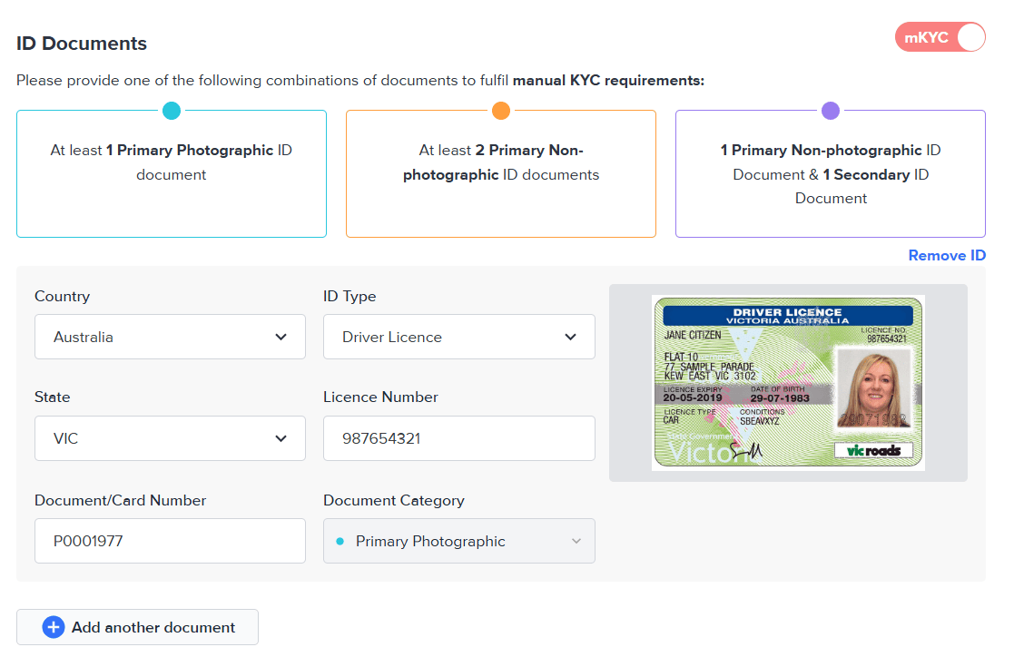 Manual KYC Verification — FrankieOne | Documentation