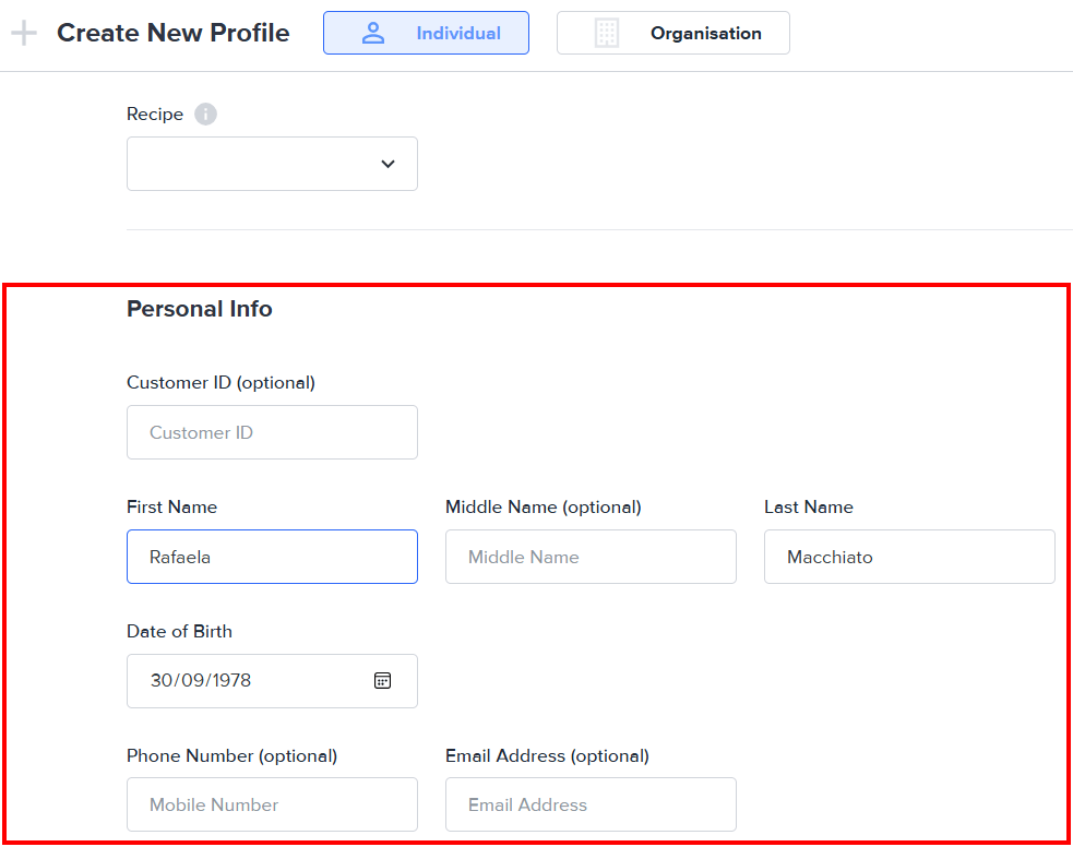 Manual KYC Verification | FrankieOne | Documentation