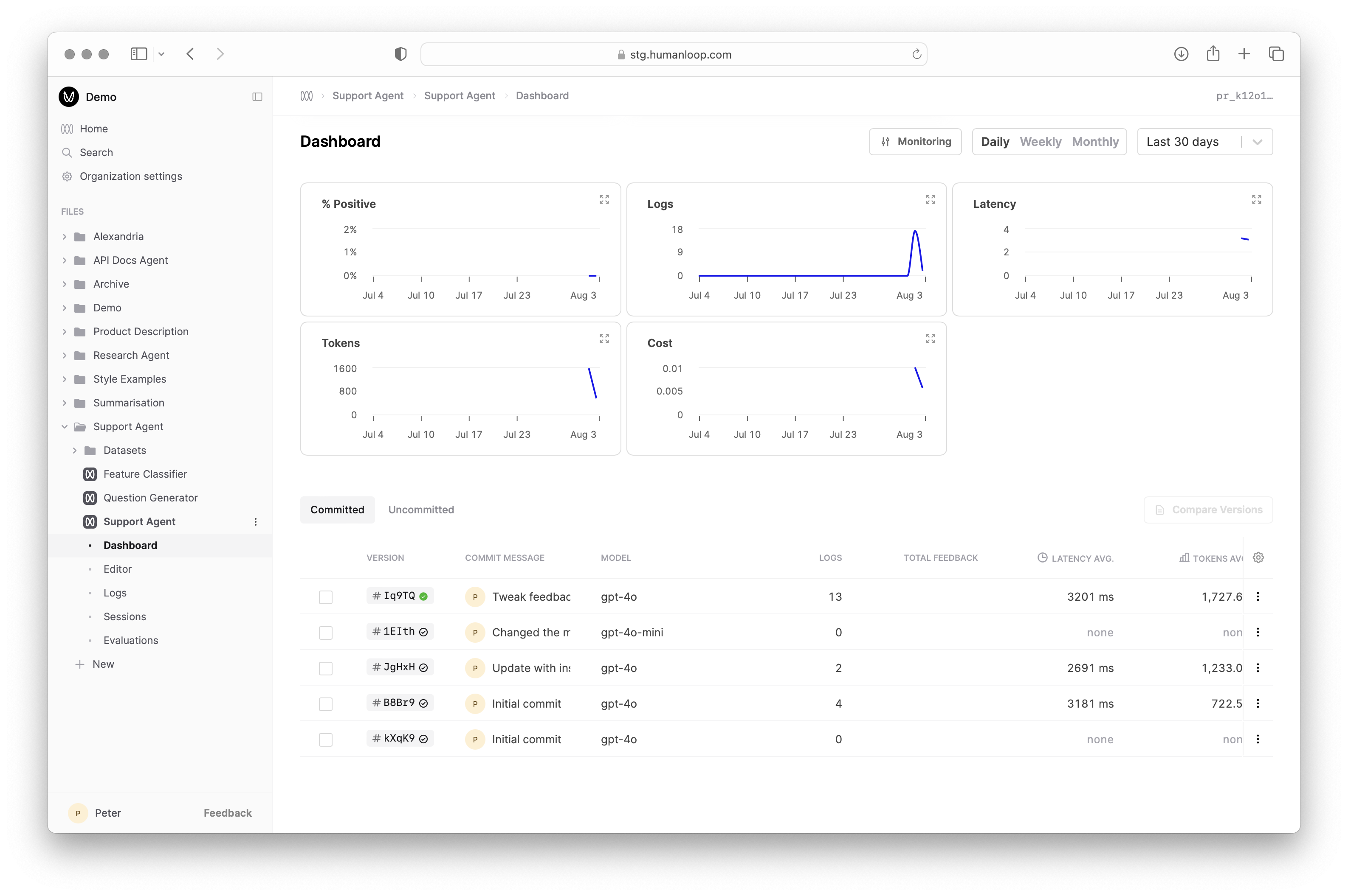 Compare and Debug Prompts — Humanloop Docs