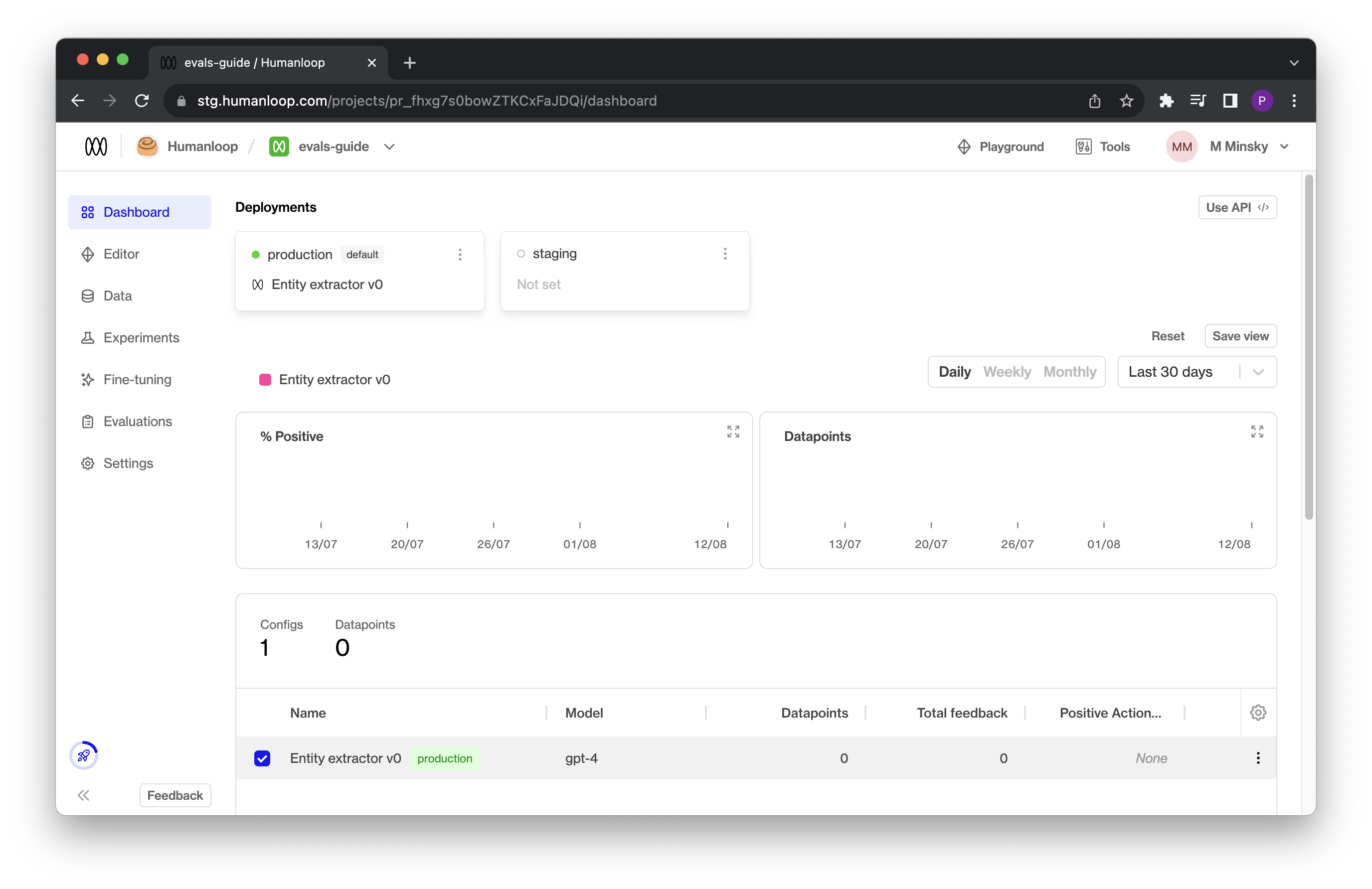 Set up evaluations using API | Humanloop Docs