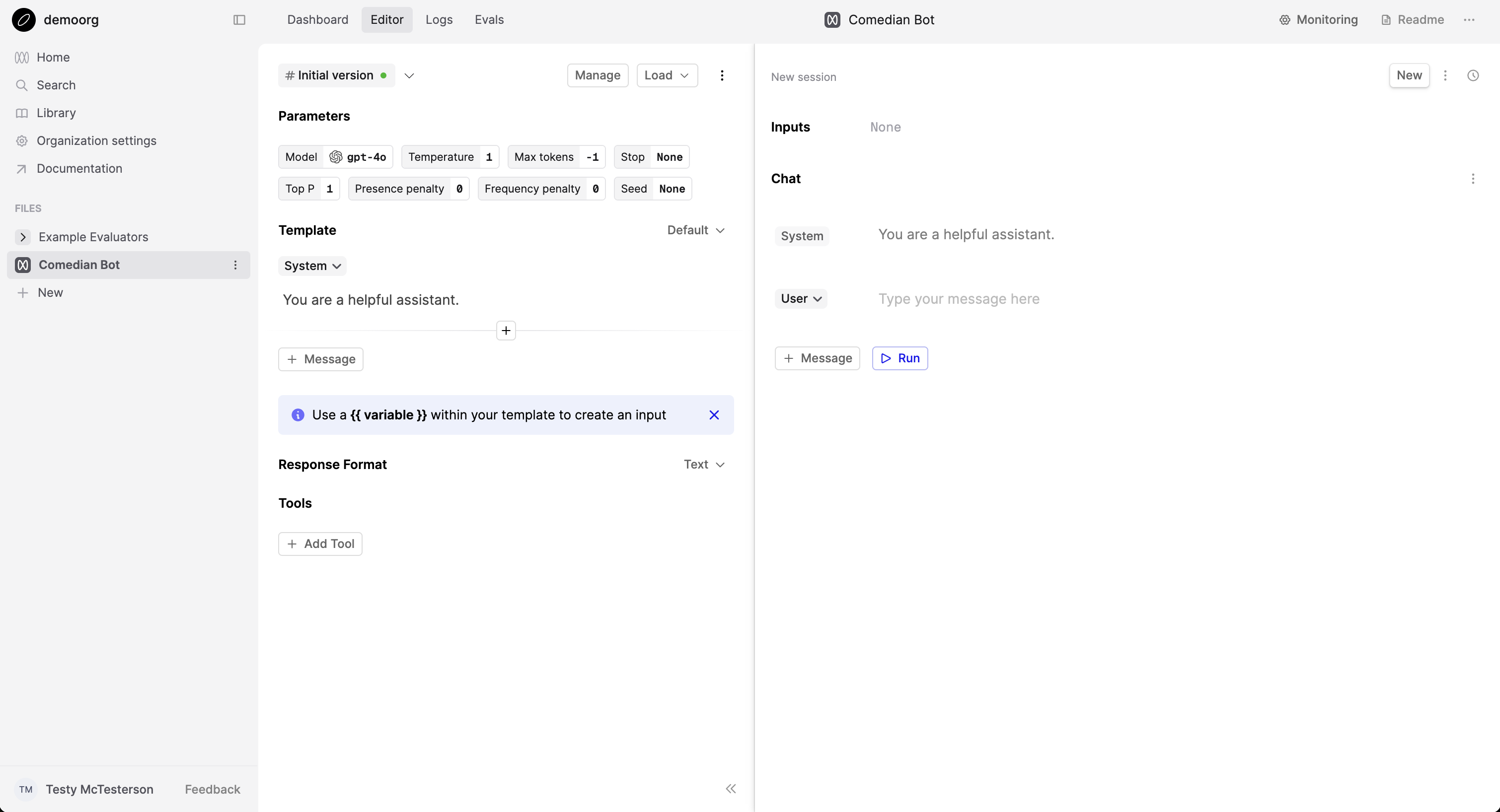 Quickstart Tutorial | Humanloop Docs