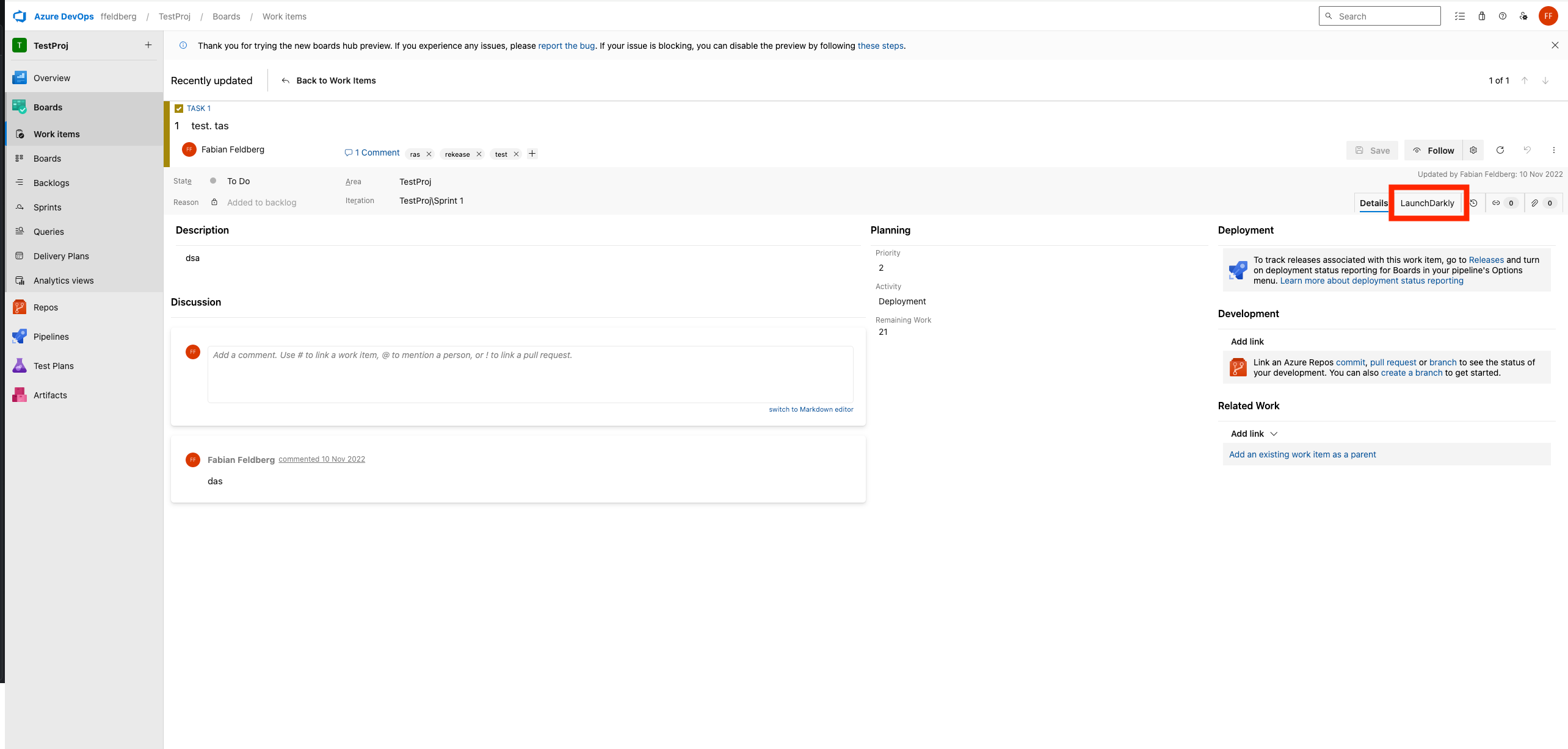 Azure DevOps — LaunchDarkly | Documentation