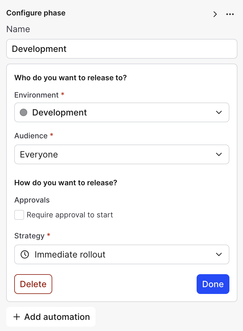 Creating a release pipeline for your organization | LaunchDarkly | Documentation