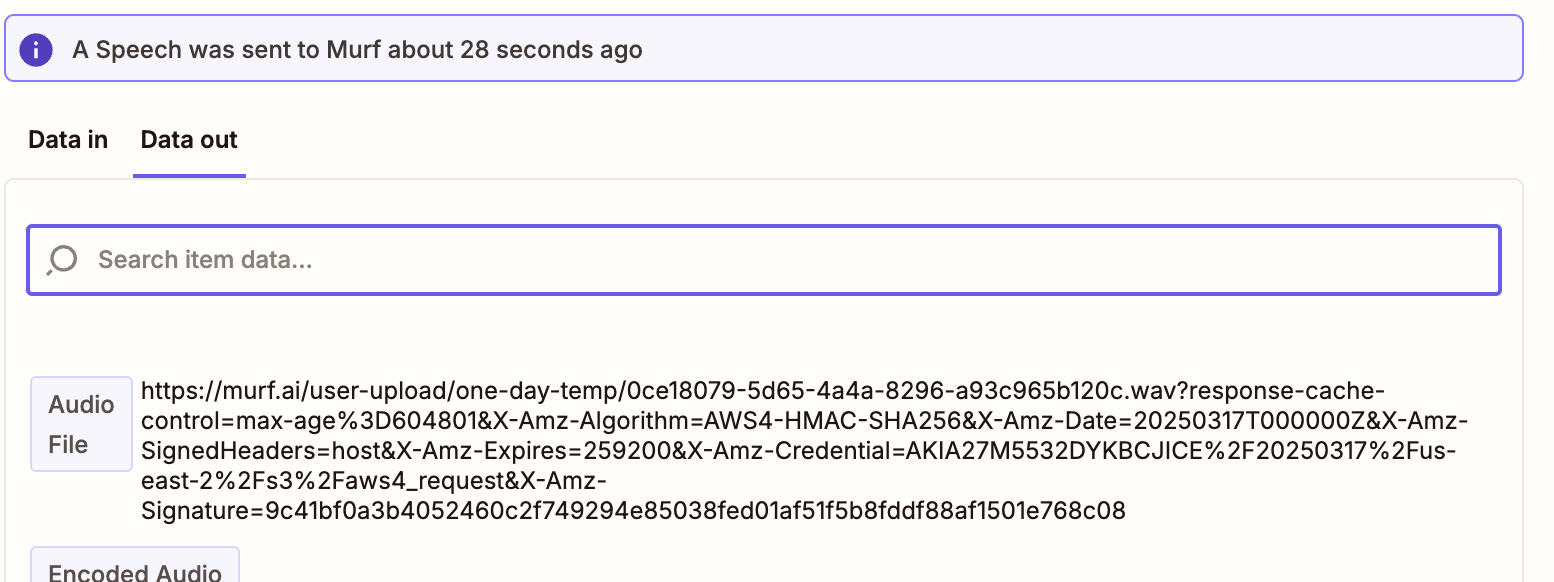 Zapier and Murf API | Murf API | Documentation
