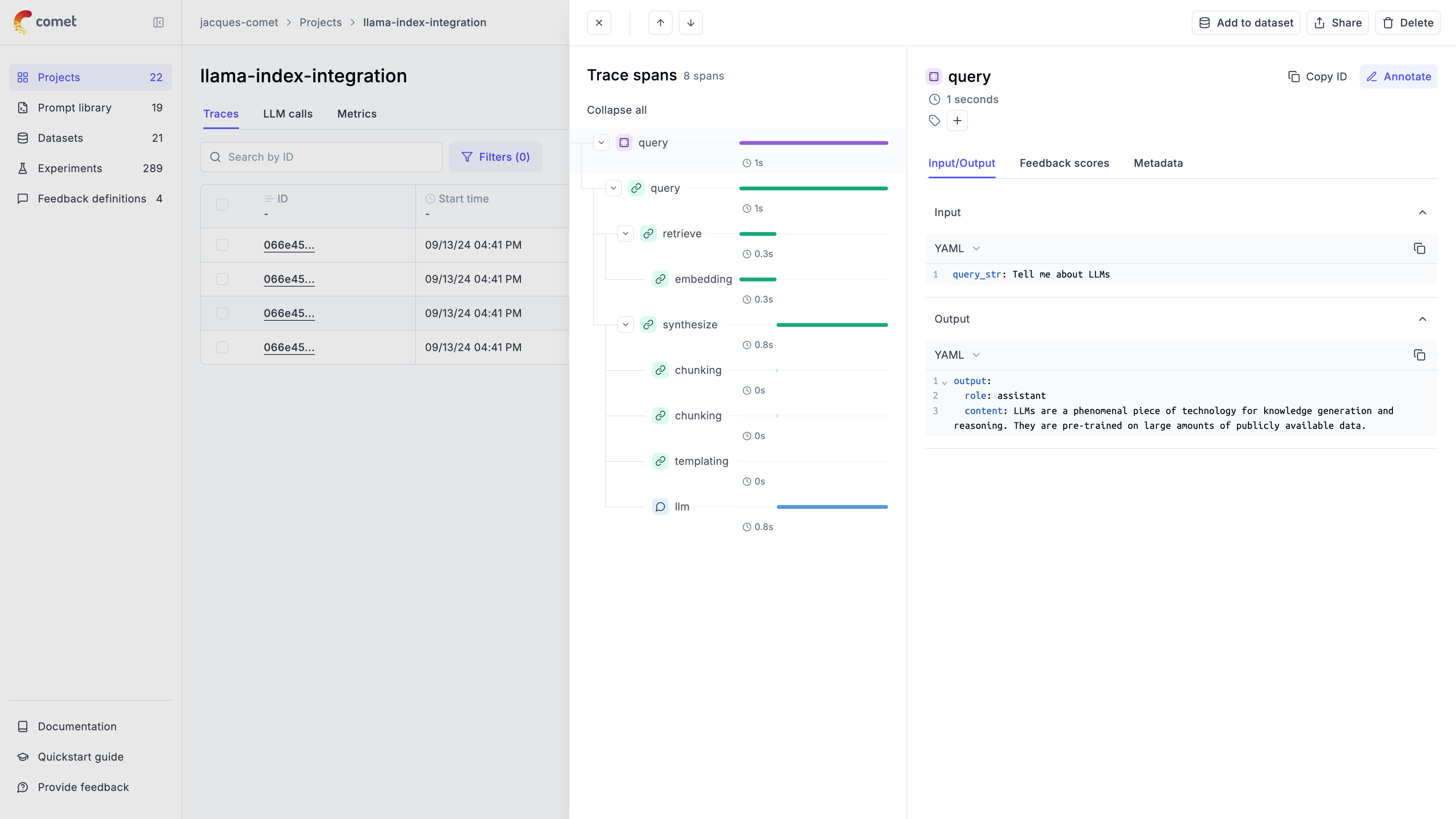 Llama Index | Opik Documentation