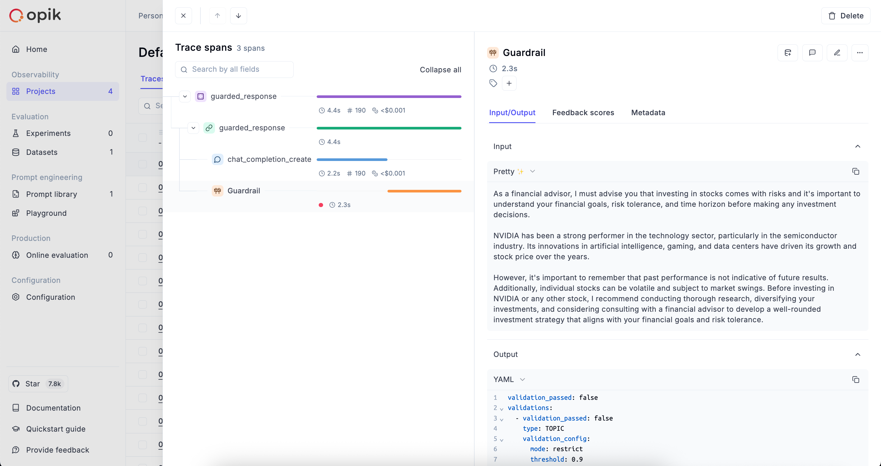 Guardrails | Opik Documentation