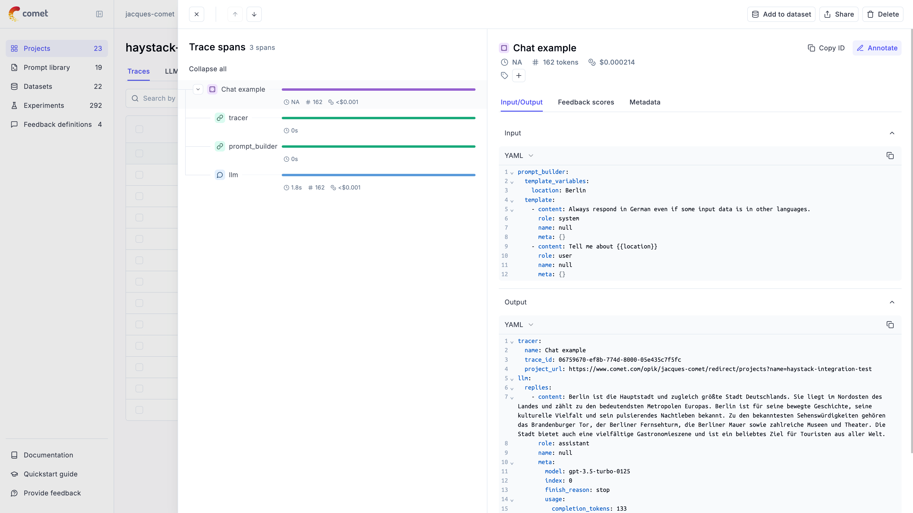 Haystack | Opik Documentation | Opik Documentation