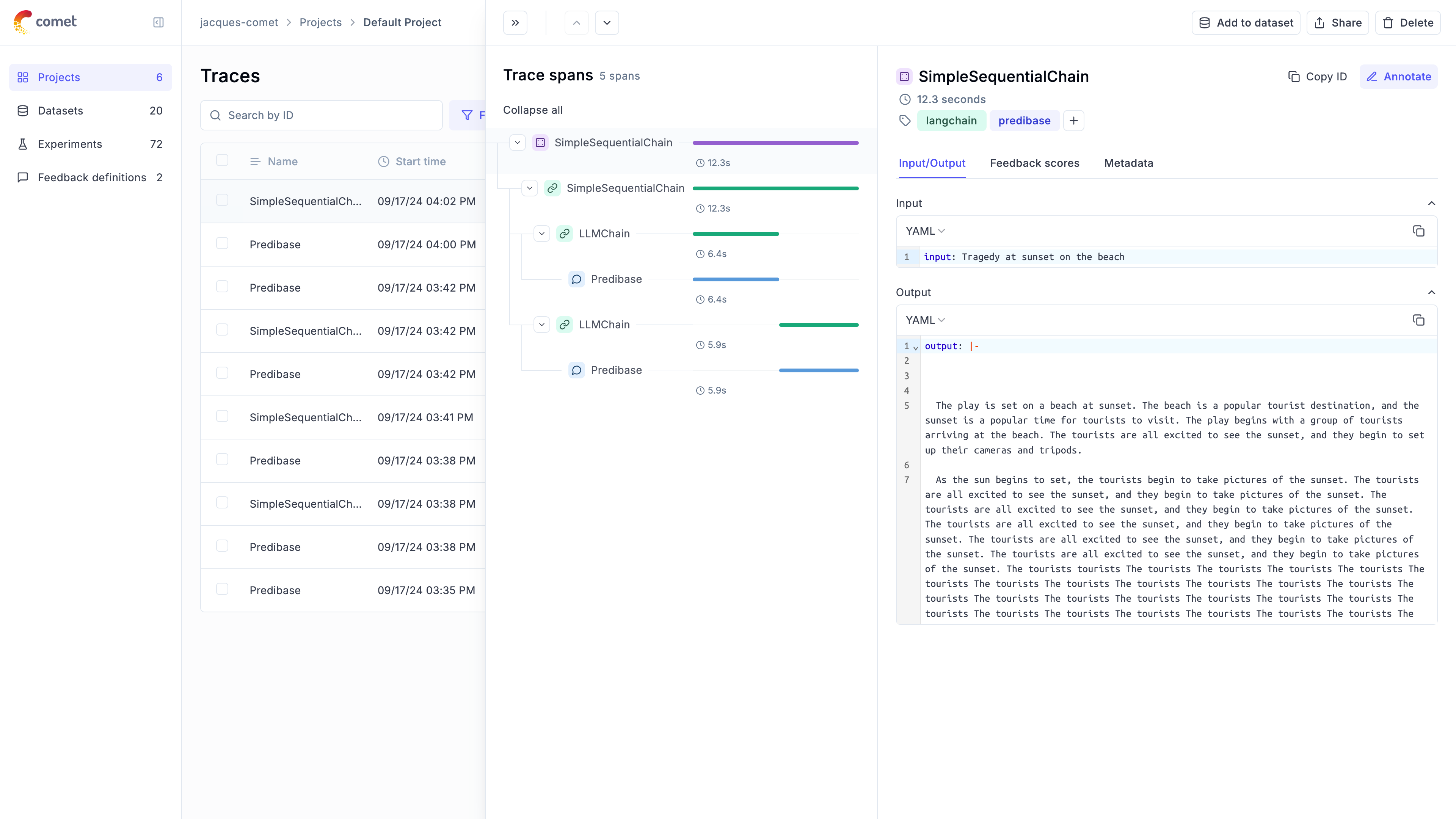 Predibase | Opik Documentation | Opik Documentation