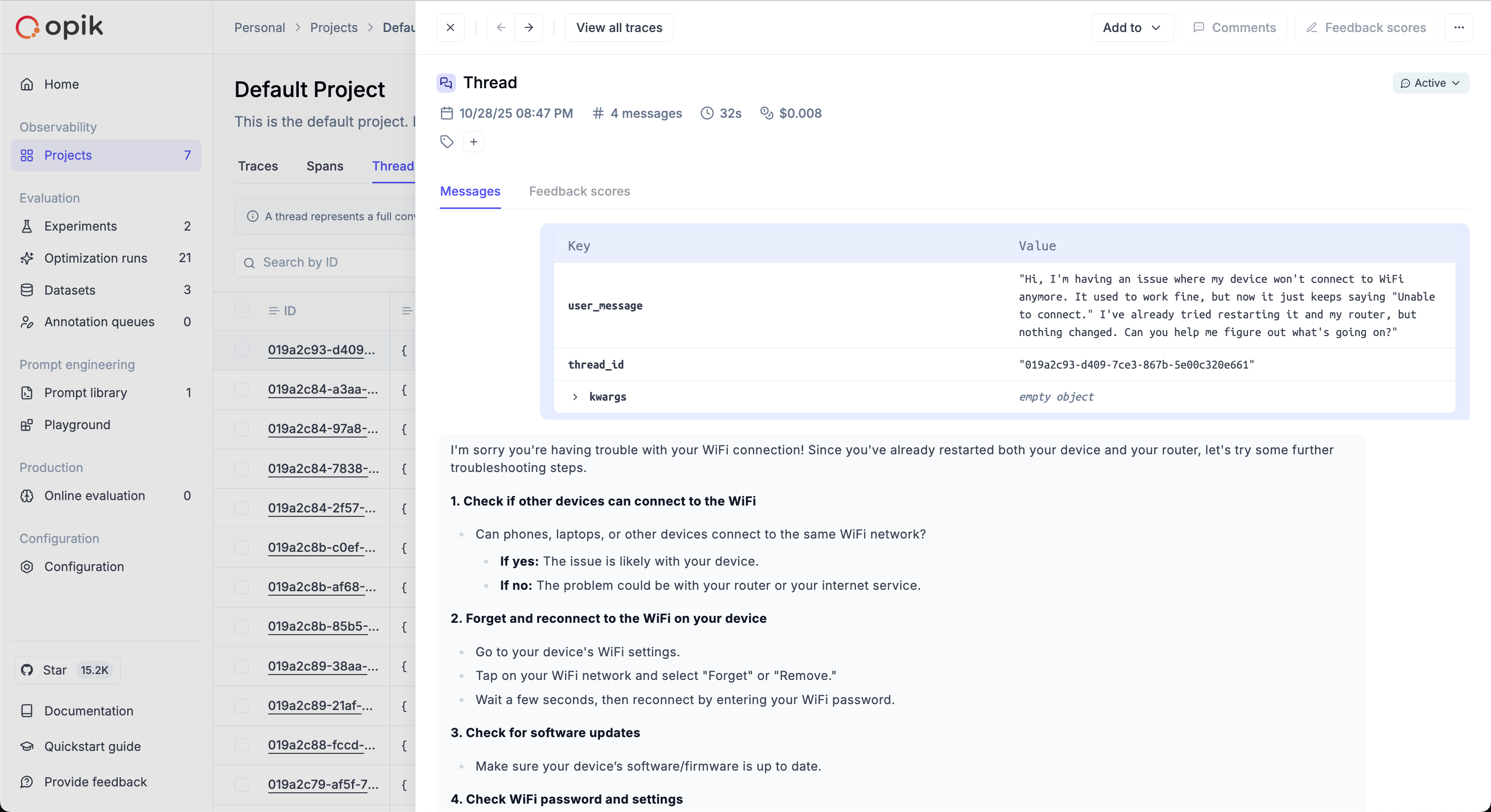 Evaluate multi-turn agents | Opik Documentation | Opik Documentation