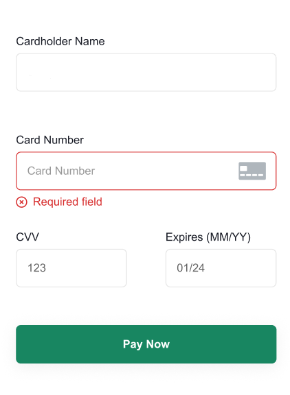 Styling your Hosted Fields | Payroc | Documentation