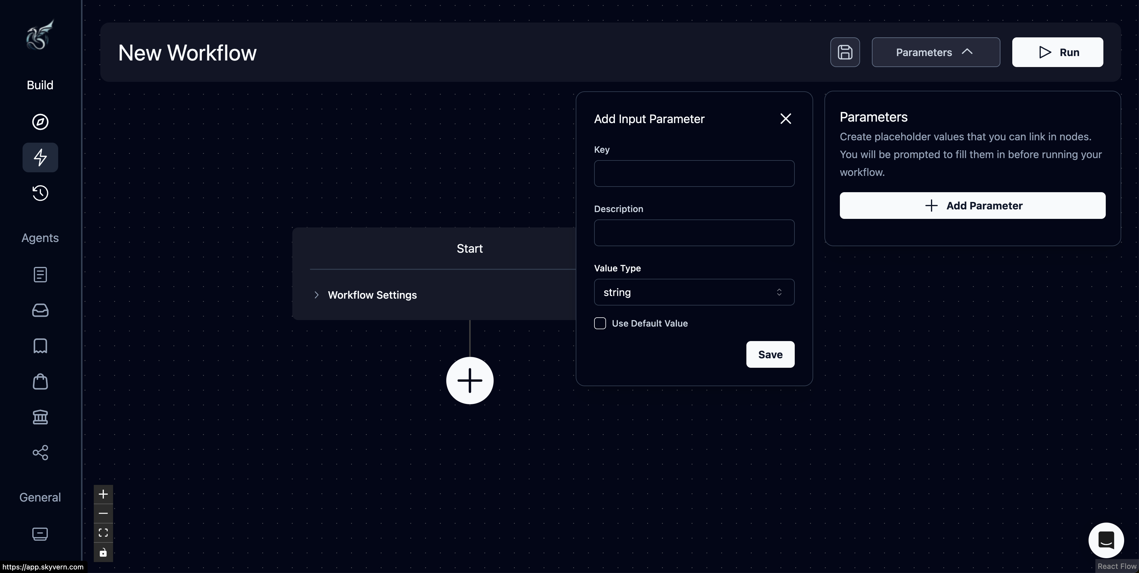 Workflow Parameters | Skyvern