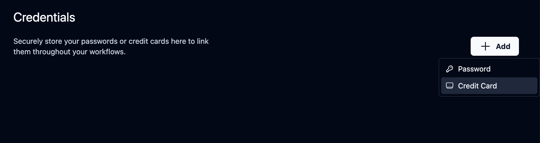 Manage Credit Cards | Skyvern