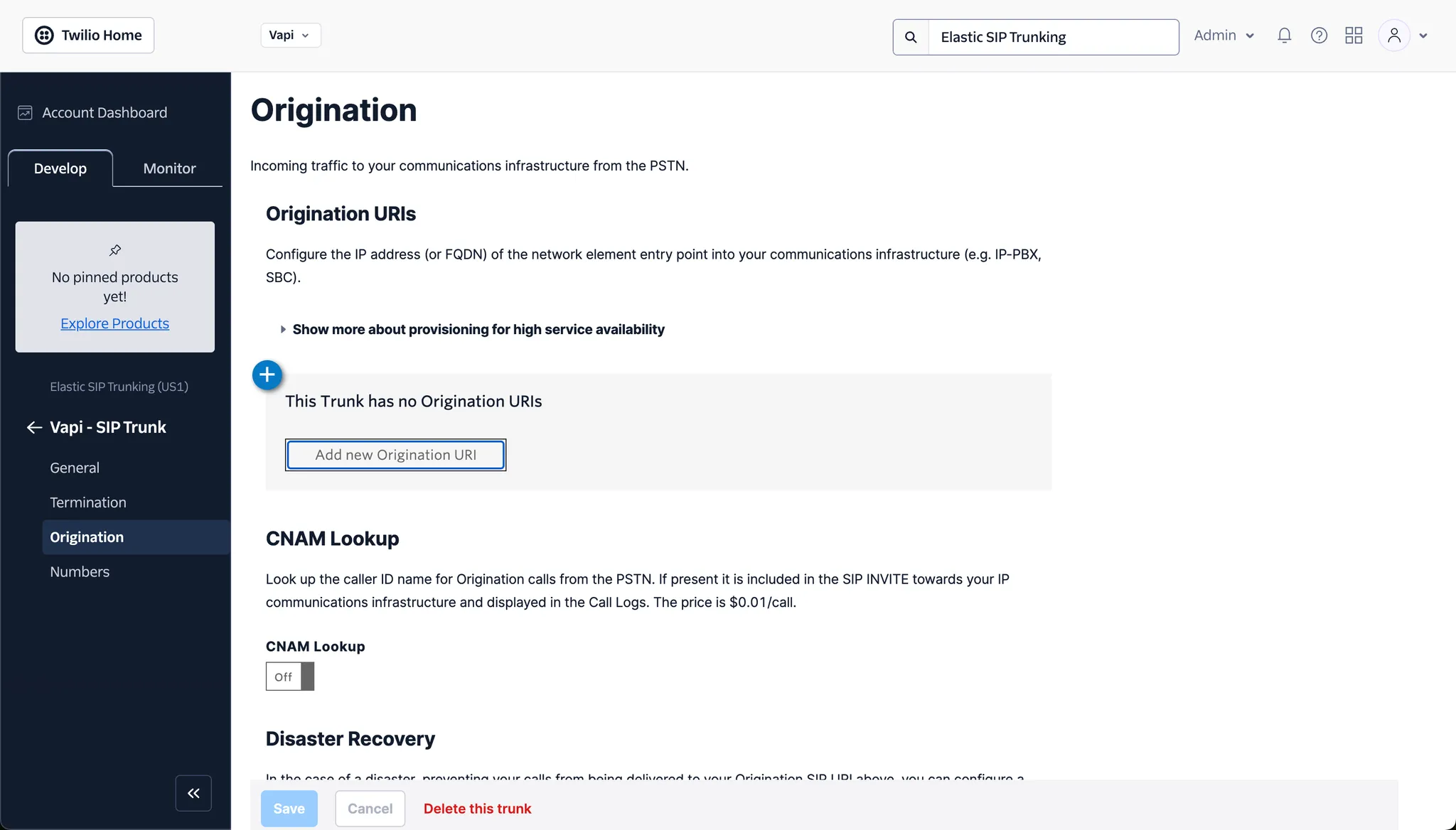 Twilio SIP Integration | Vapi