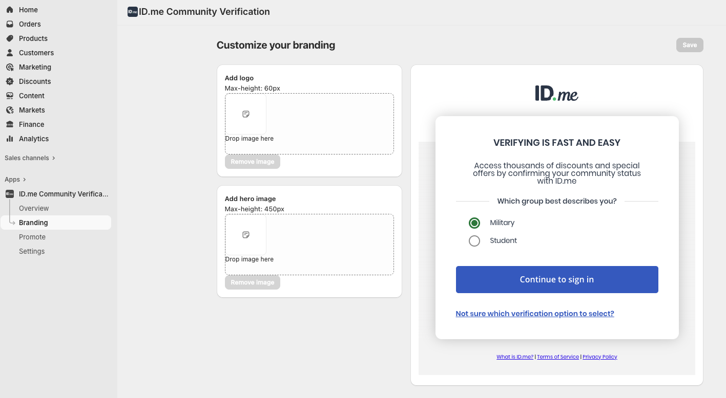 Shopify | ID.me Developer