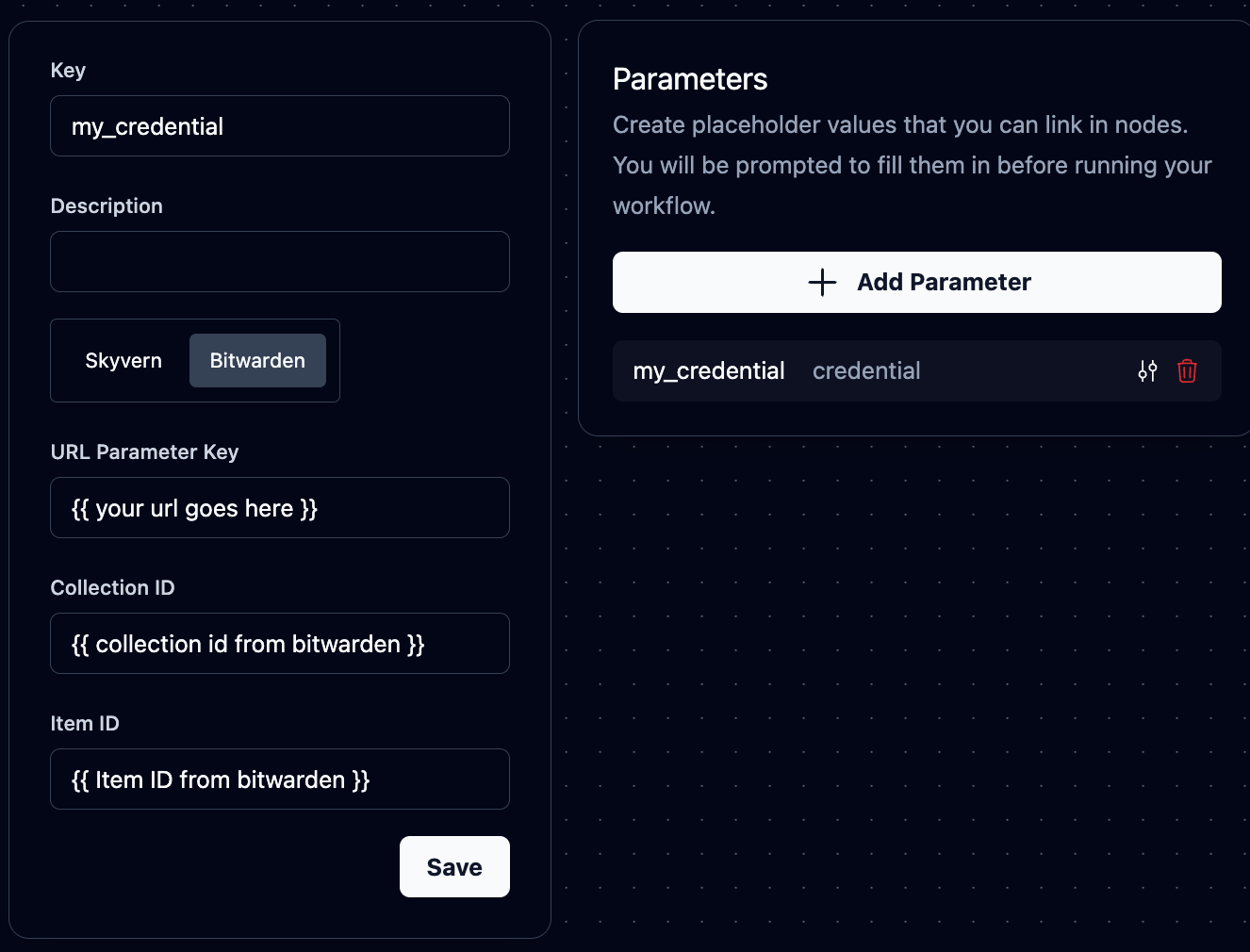 Bitwarden Integration | Skyvern