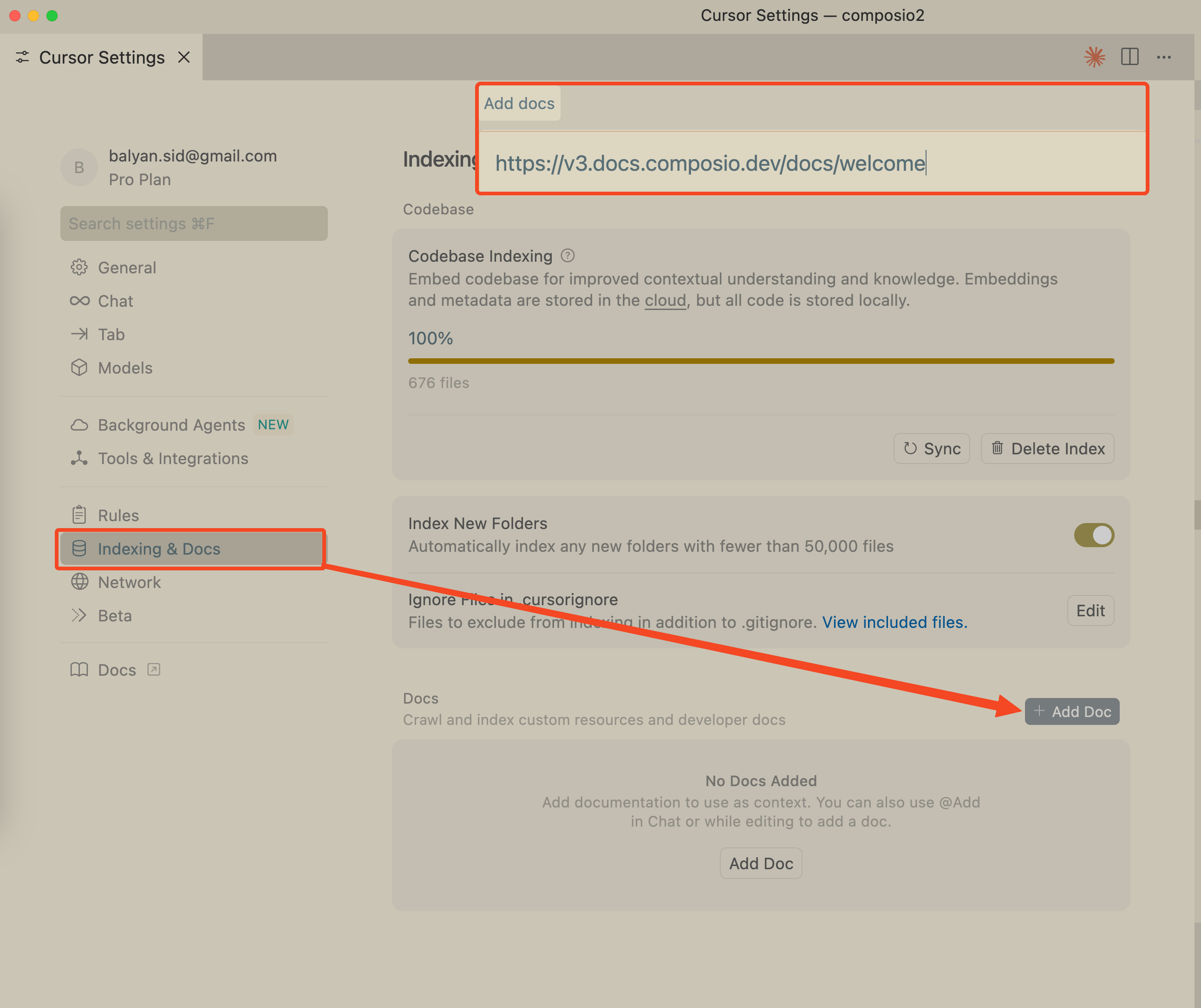 IDE and Agent Setup | Composio Docs